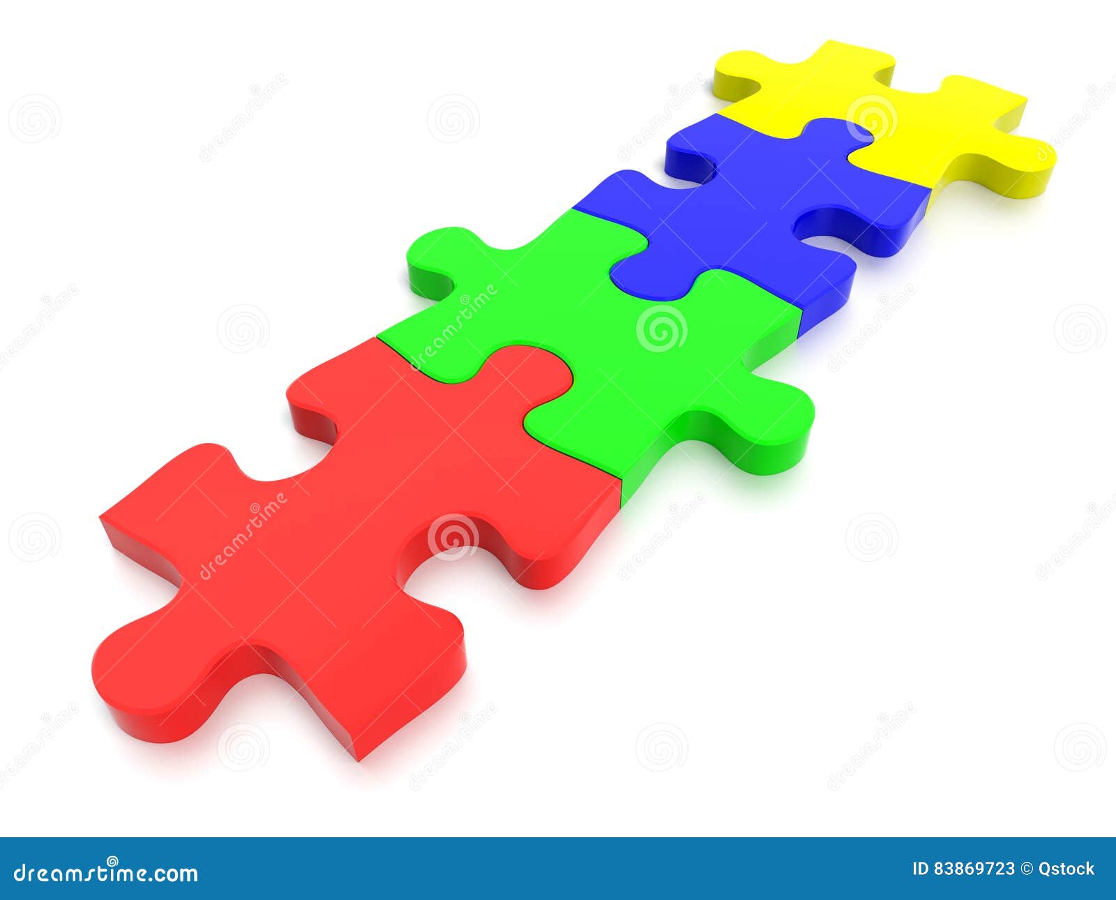 Multi Colored Jigsaw Puzzle Pieces Stock Illustration - Illustration of ...