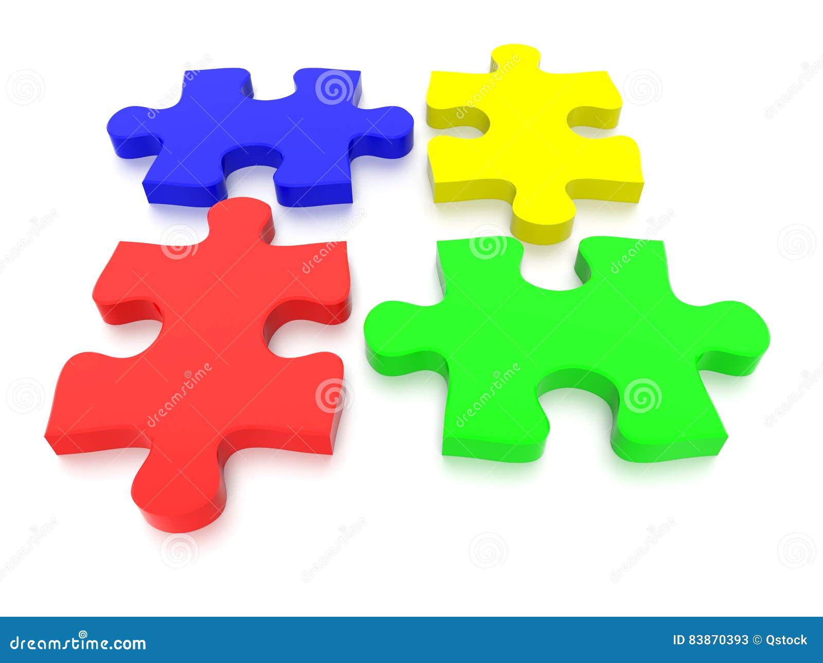 Multi Colored Jigsaw Puzzle Pieces Stock Illustration - Illustration of ...