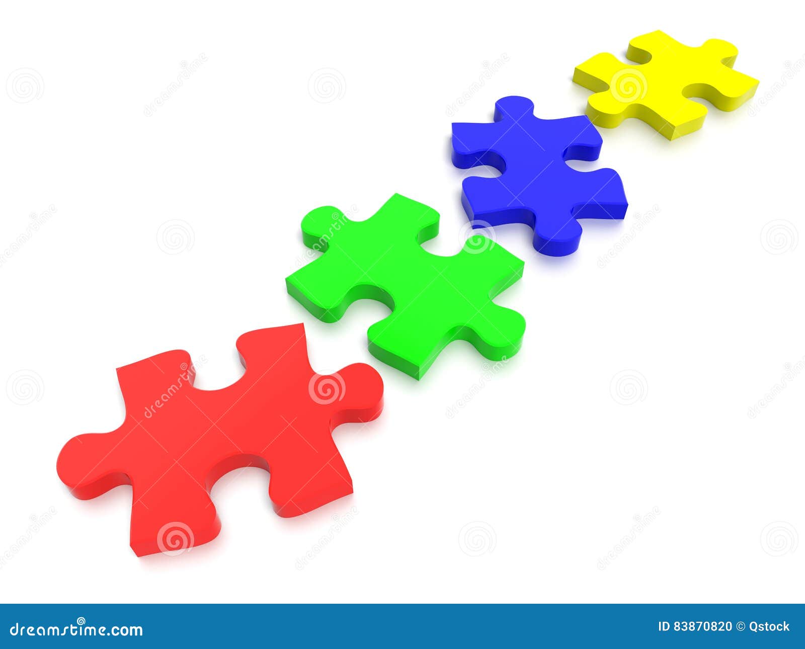 Multi Colored Jigsaw Puzzle Pieces Stock Illustration - Illustration of ...