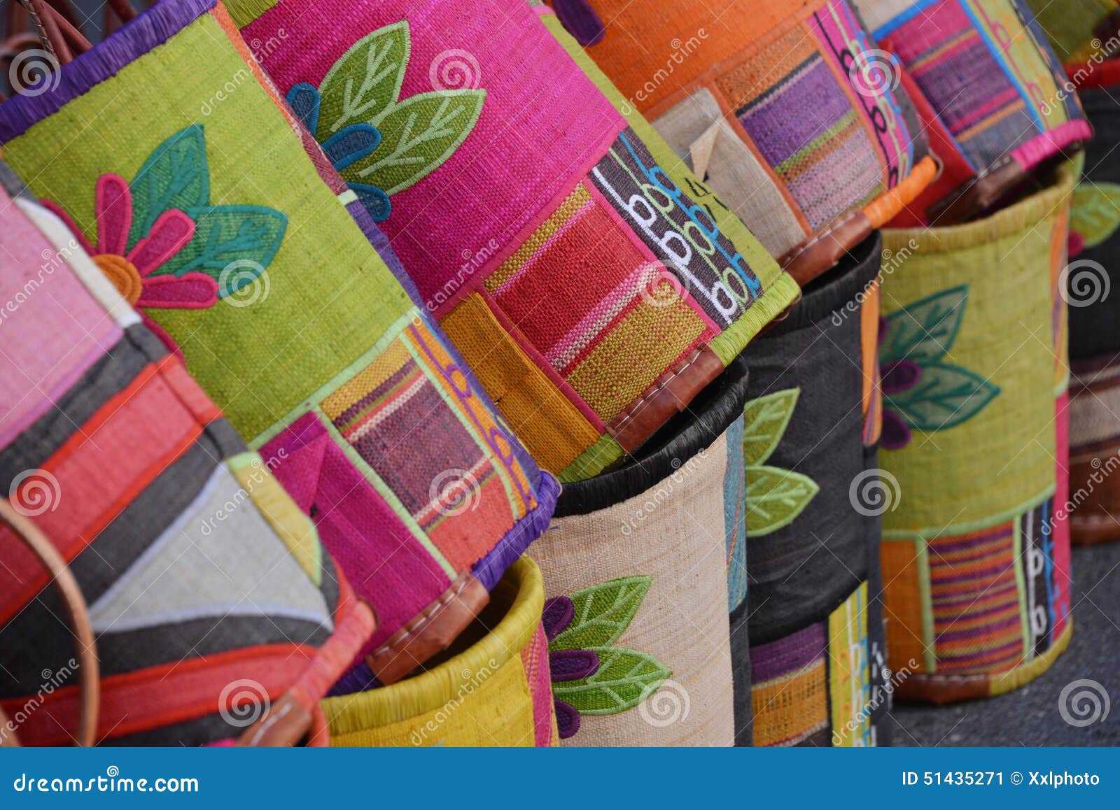 Multi colored jute bags stock image. Image of choice - 51435271