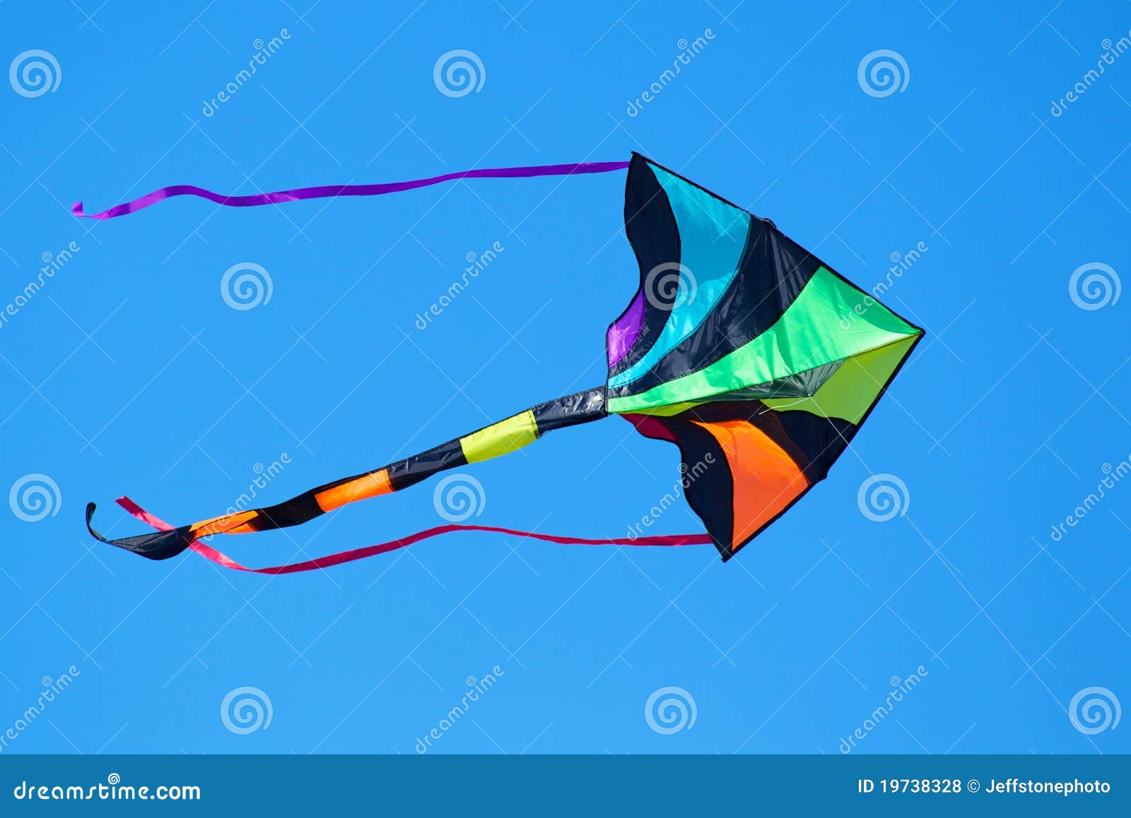 Multi-Colored Kite stock photo. Image of single, string - 19738328