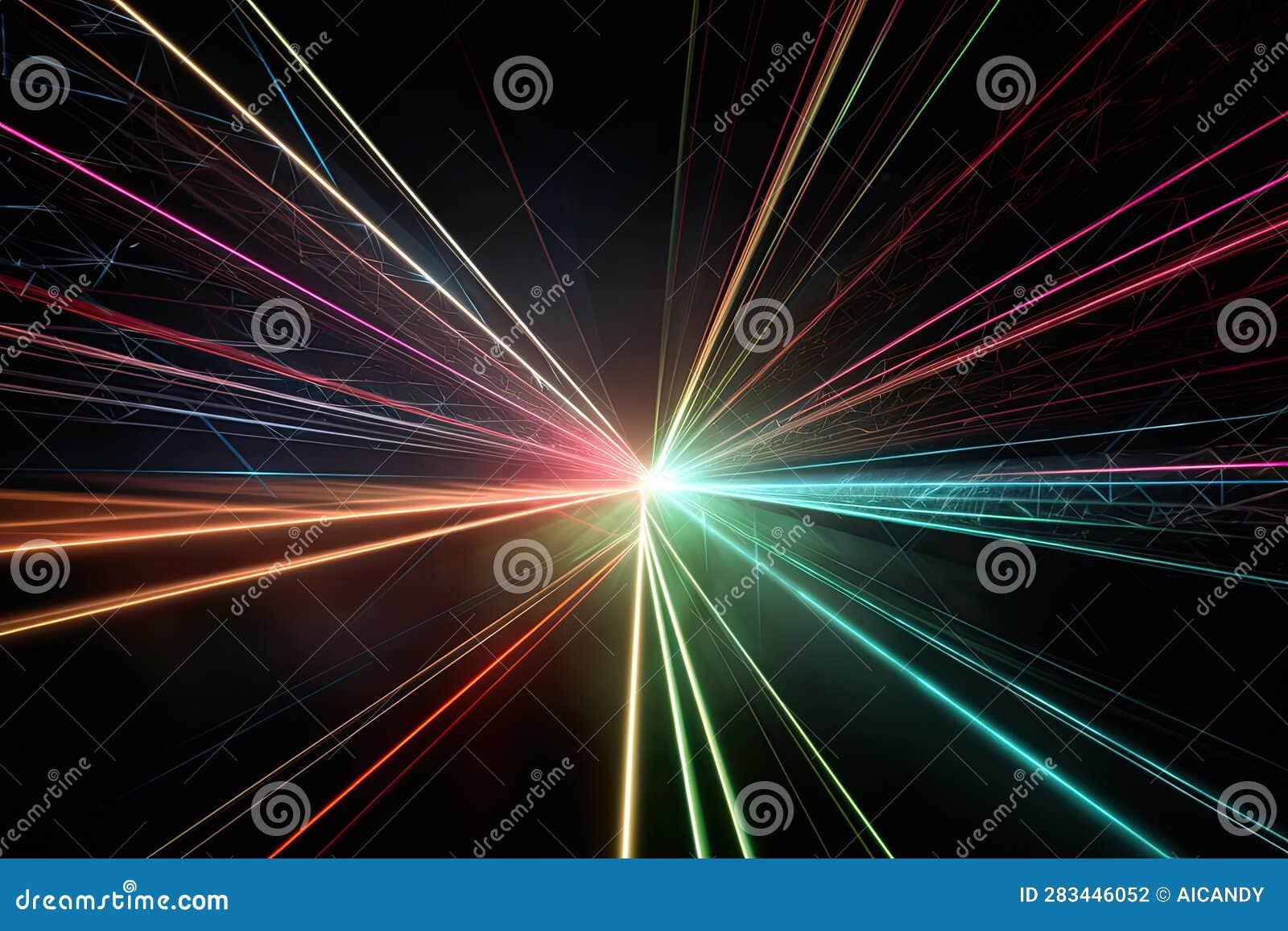 Multi-colored Laser Beams Intersecting in Mid-air, Creating a ...