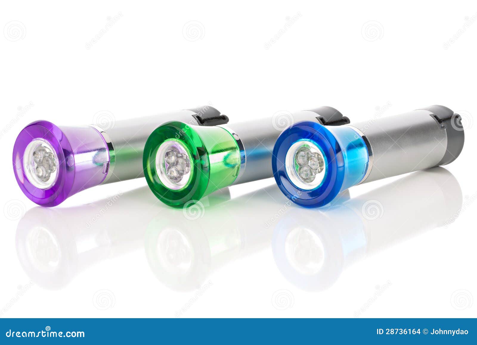 Multi-colored LED Flashlights Stock Photo - Image of safety ...