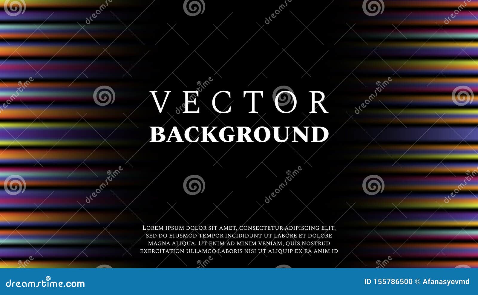 Multi-colored Light Strips with Space for Text. Abstract Vector ...