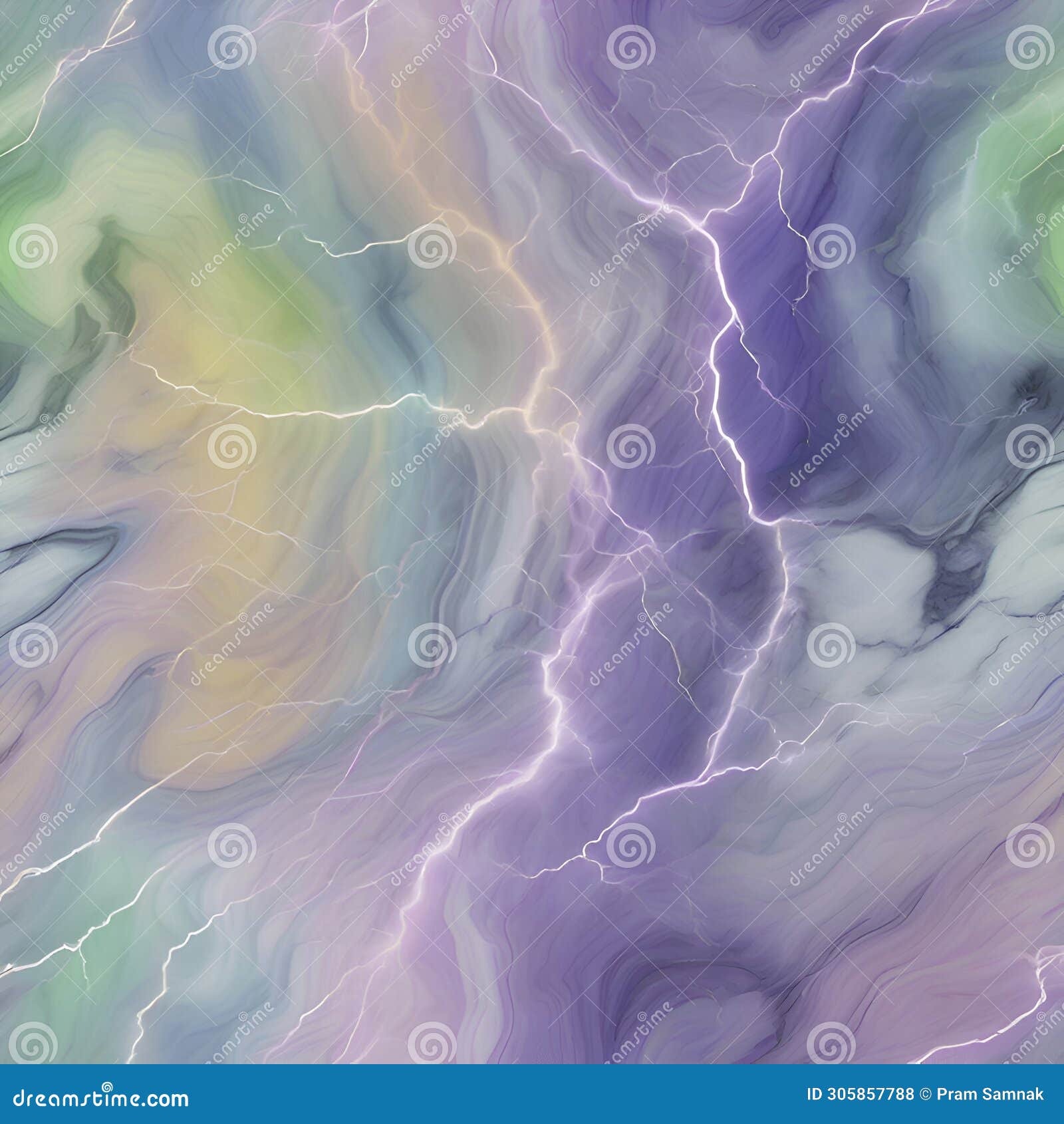 Multi-colored Lightning Pattern Marble. Generative AI. Stock ...