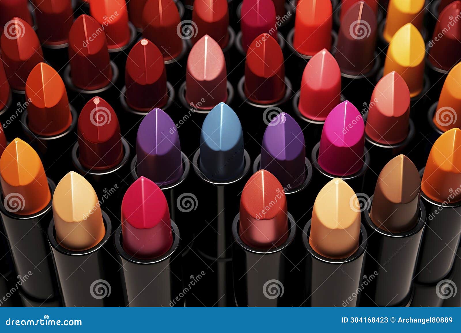 Multi-colored Lipsticks. Generative AI Stock Image - Image of beauty ...