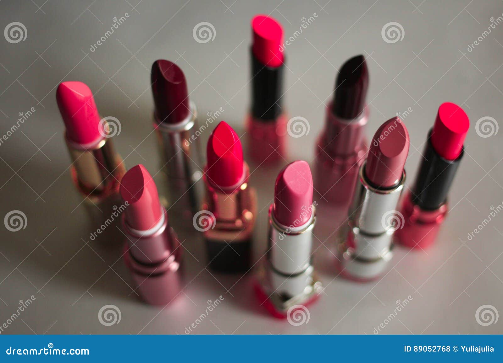 Multi Colored Lipsticks Gray Background Stock Photos - Free & Royalty ...