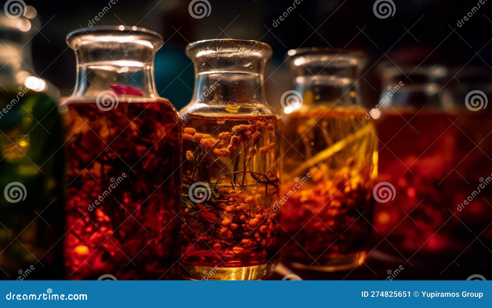 Multi Colored Liquid Refreshment in Whiskey Glass Collection Generated ...