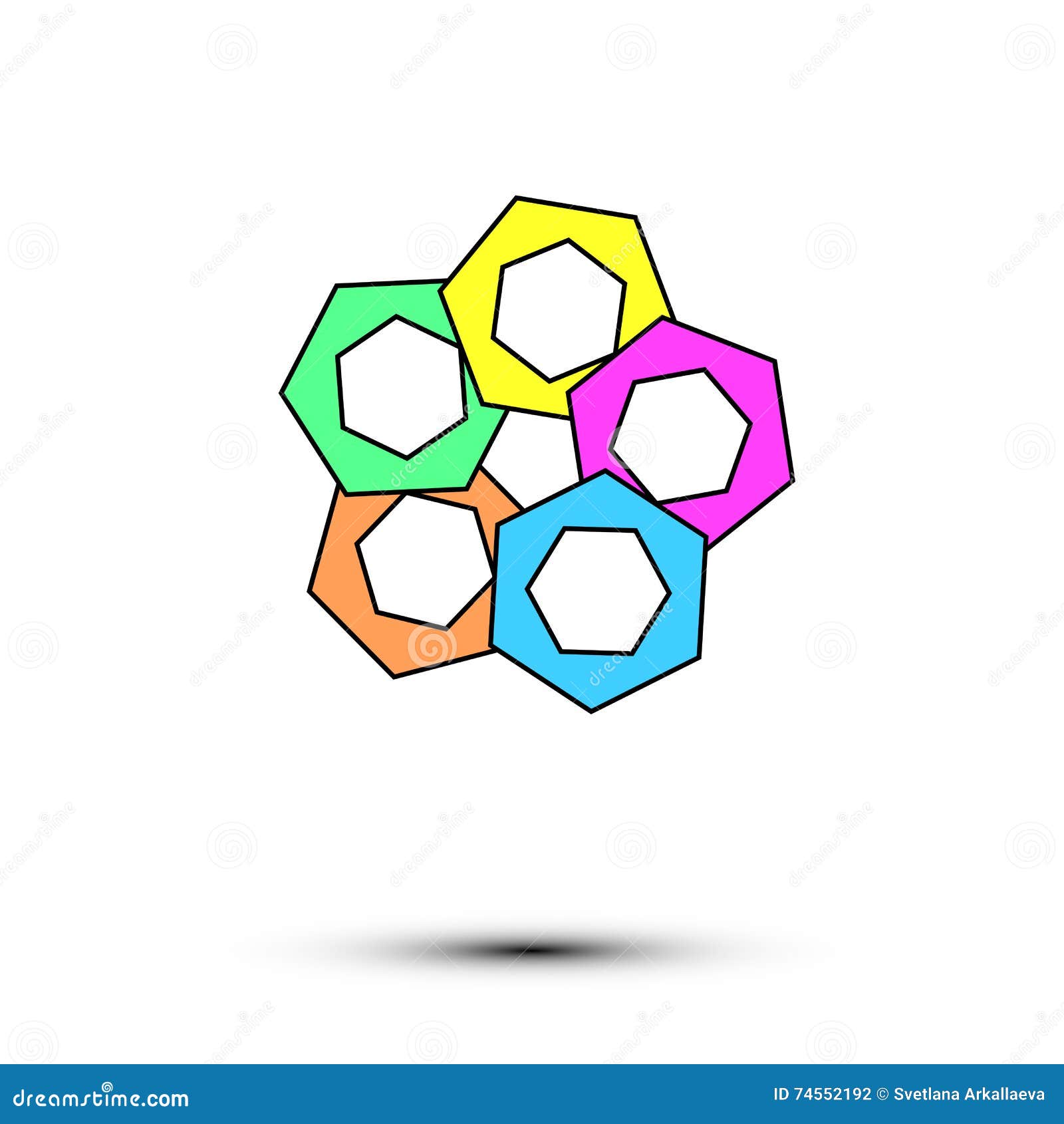 Multi-colored Logo on White Background in EPS Stock Illustration ...