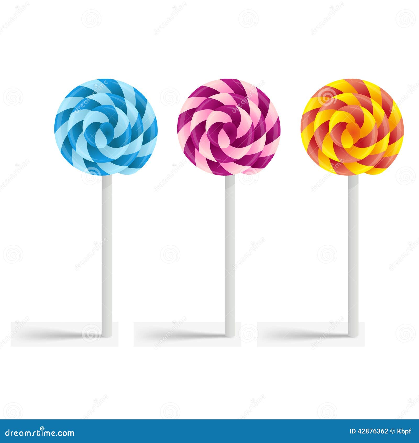 Multi-colored lollipops stock vector. Illustration of childrens - 42876362