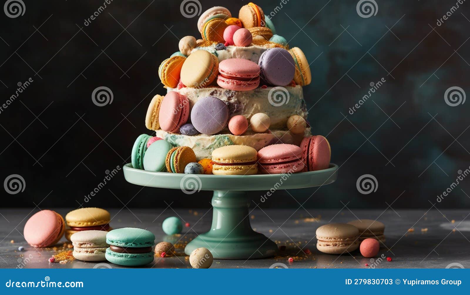 Multi Colored Macaroon Stack, a Gourmet French Dessert Indulgence on ...