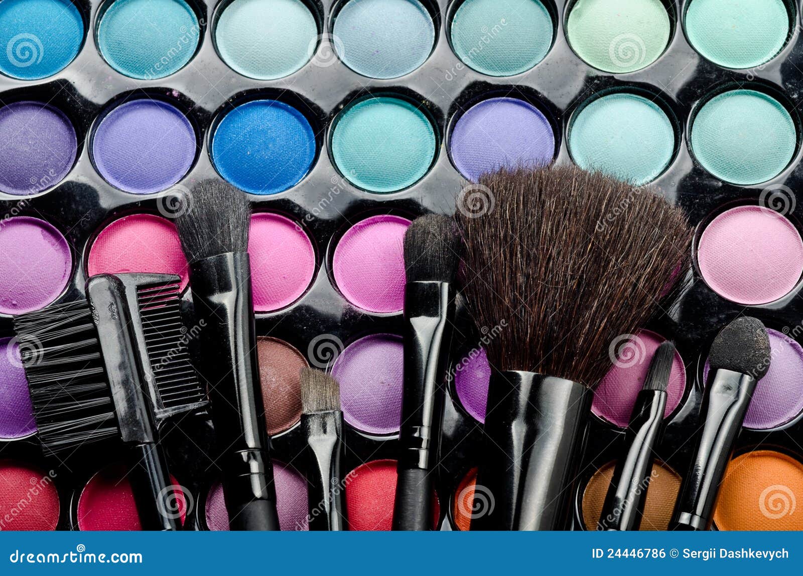 Multi colored make-up set stock photo. Image of cosmetology - 24446786