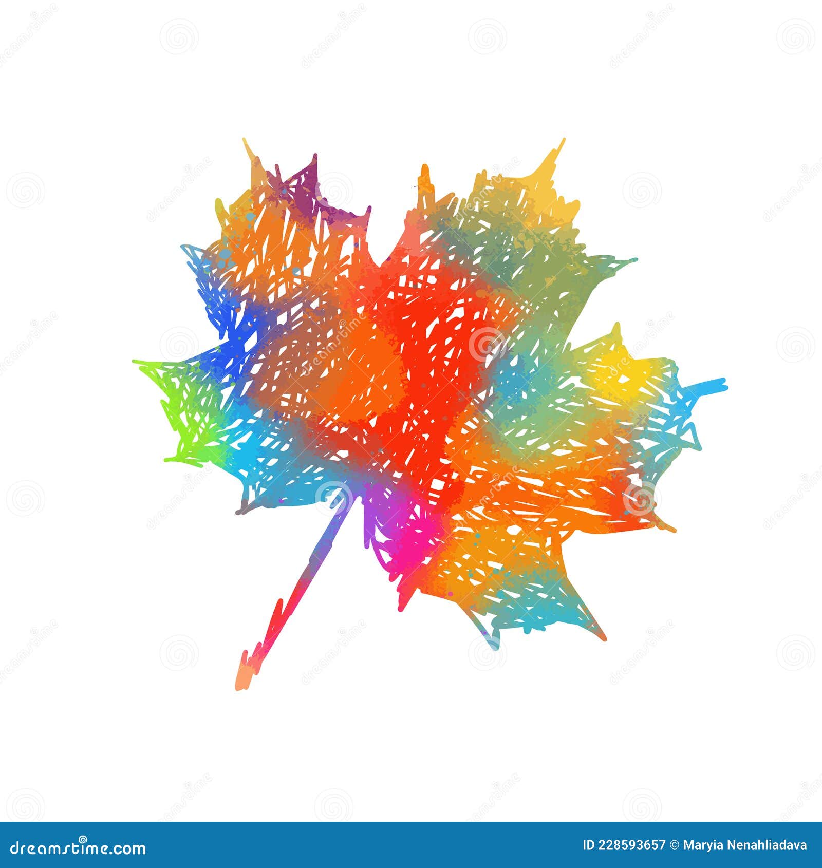 Multi-colored Maple Leaf. Vector Illustration Stock Vector ...