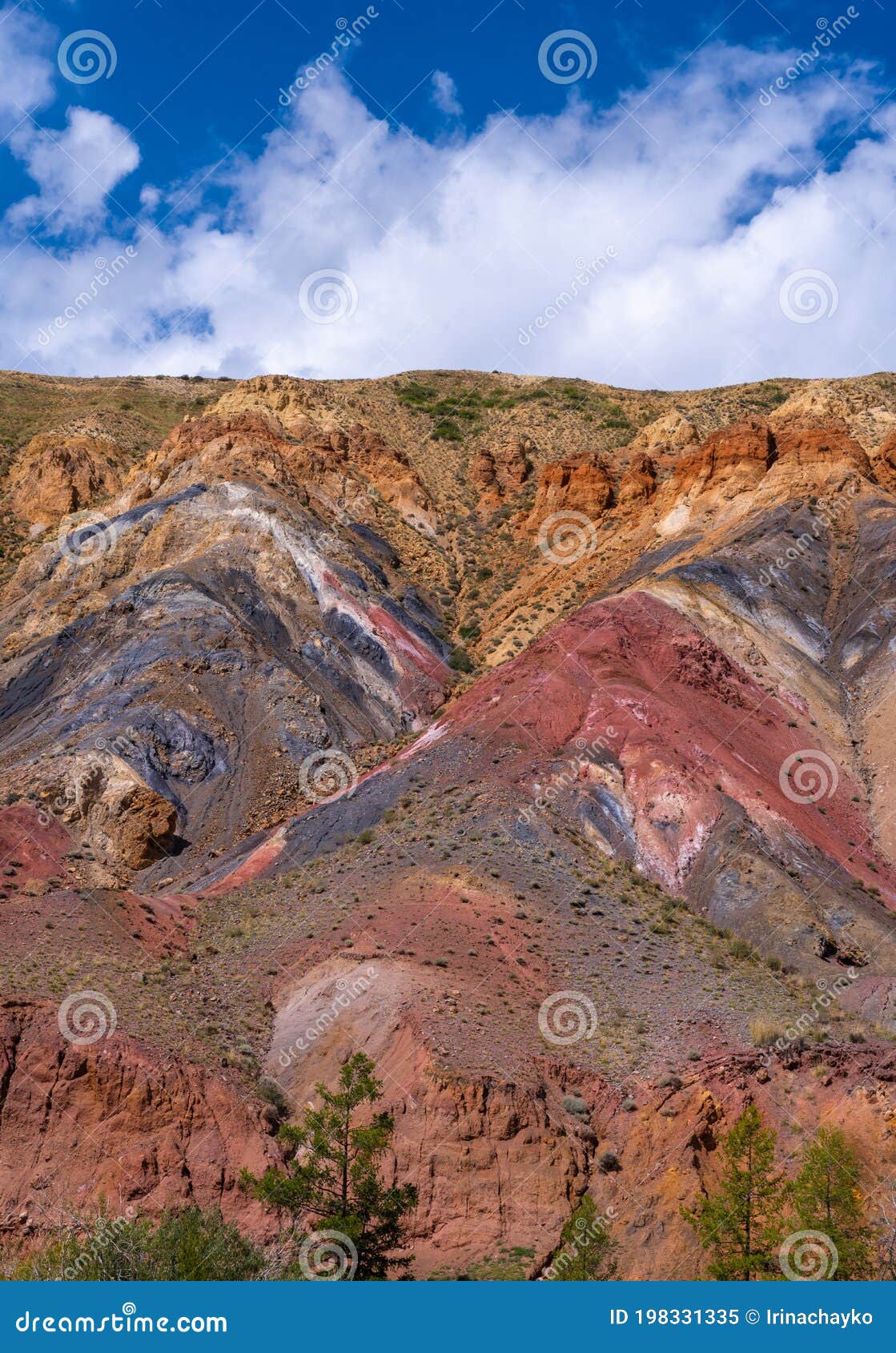 Multi-colored Mars Rock Layers with Iron Oxide Stock Image - Image of ...