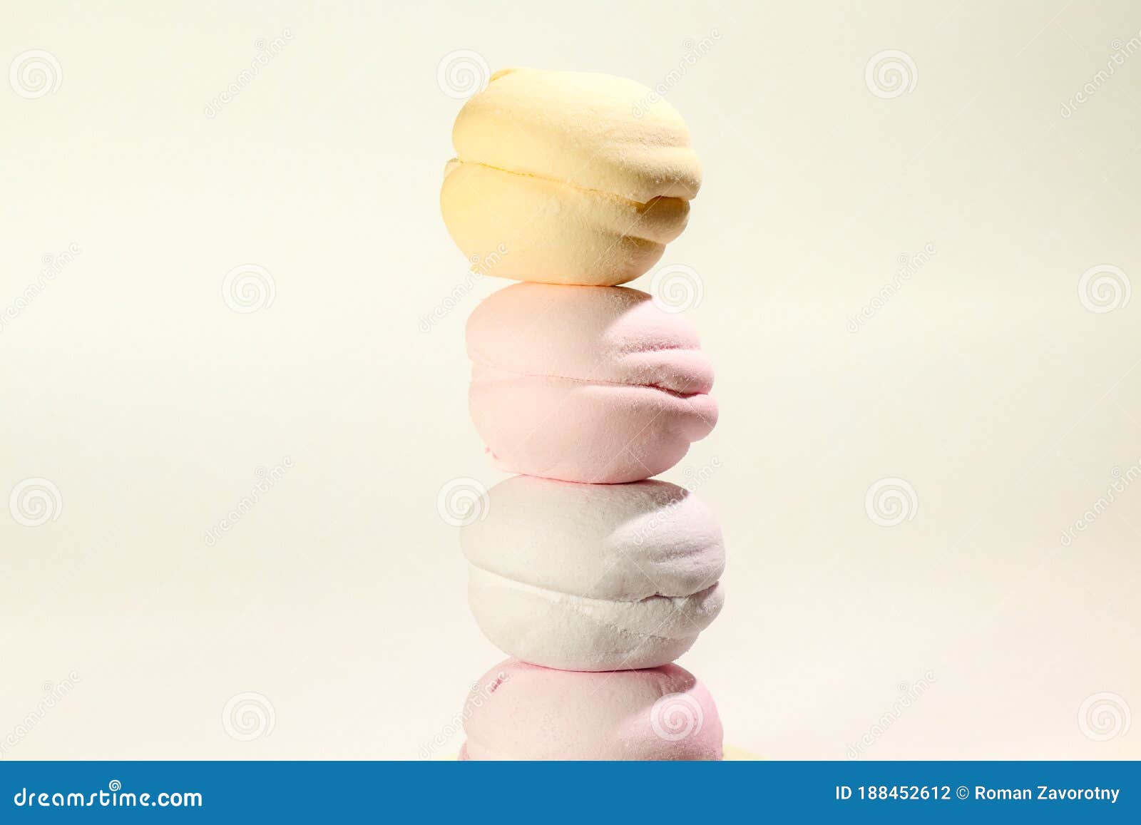 Multi-colored Marshmallow on the Background of a Close-up Macro Stock ...