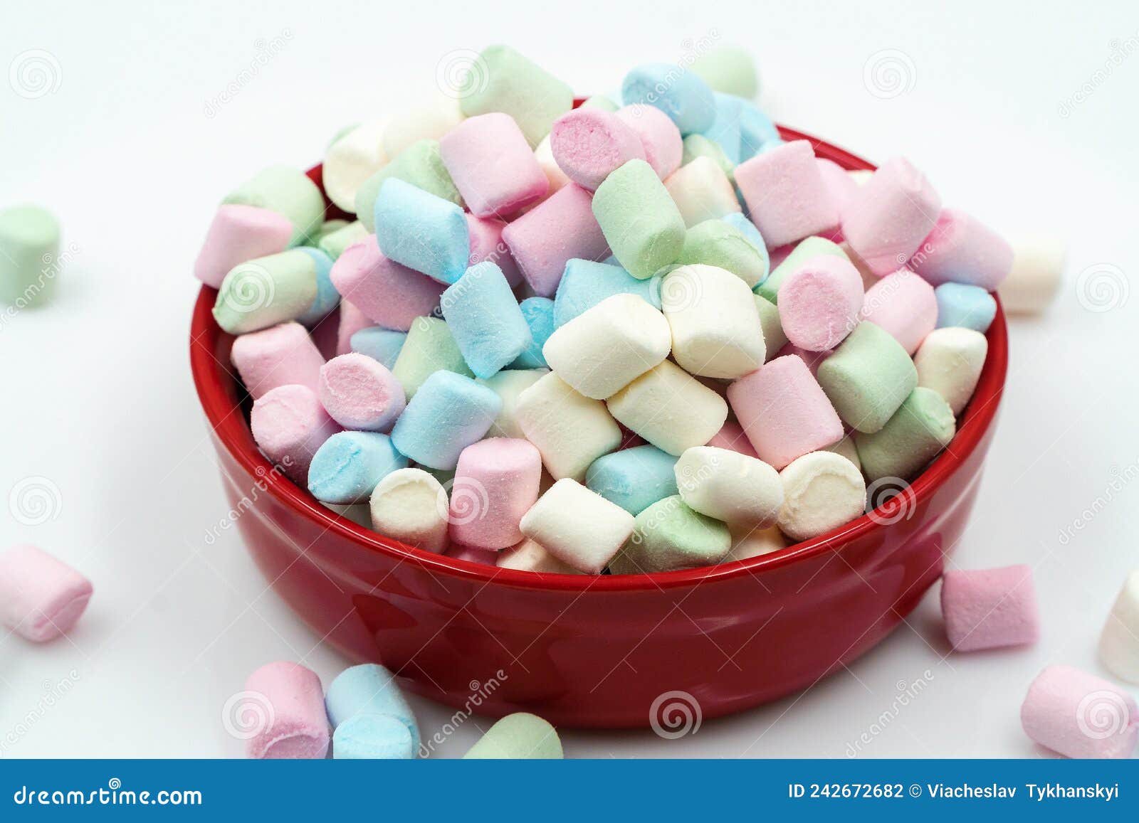 Multi-colored Marshmallows. Background or Texture of Colorful Blue and ...