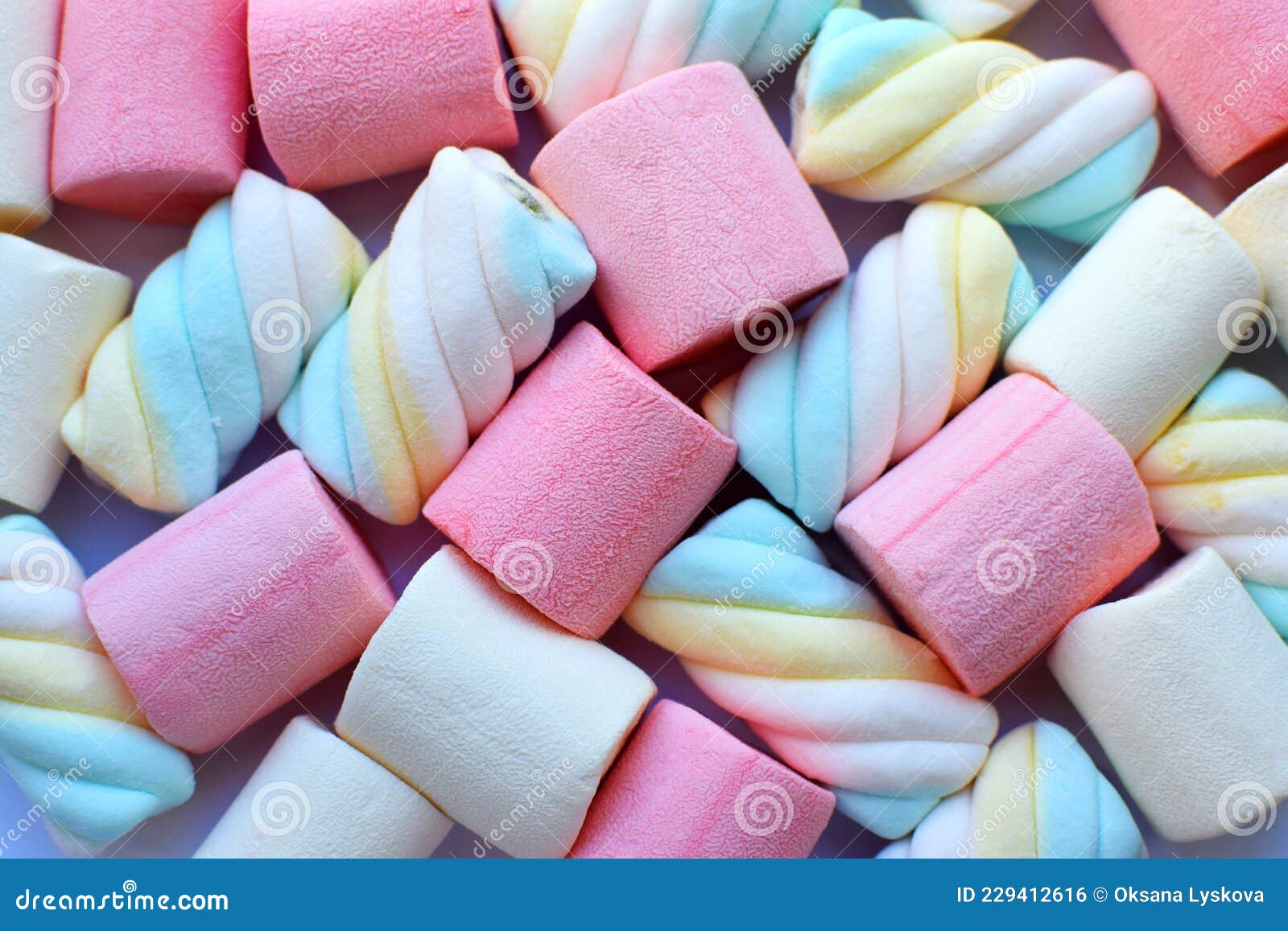 Multi-colored Marshmallows. Background or Texture of Colorful Pink and ...