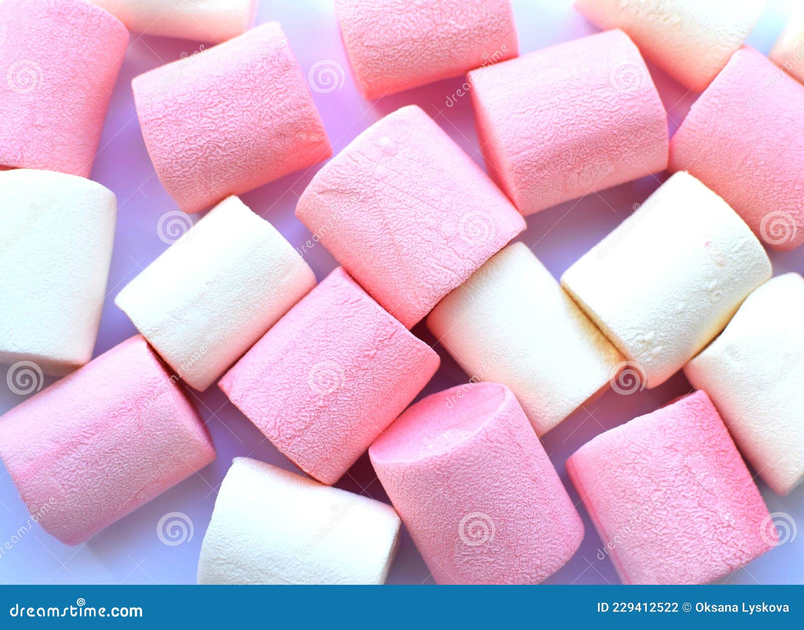 Multi-colored Marshmallows. Top View Stock Photo - Image of fattening ...