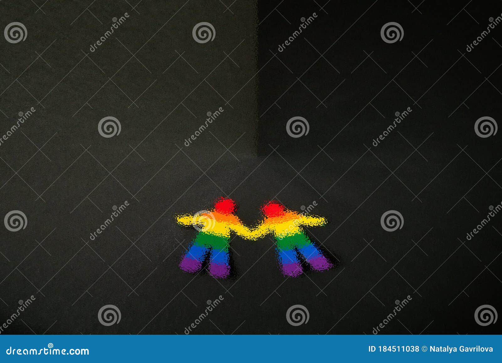 Multi-colored Men Symbol Lgbt, Illustration Stock Photo - Image of ...