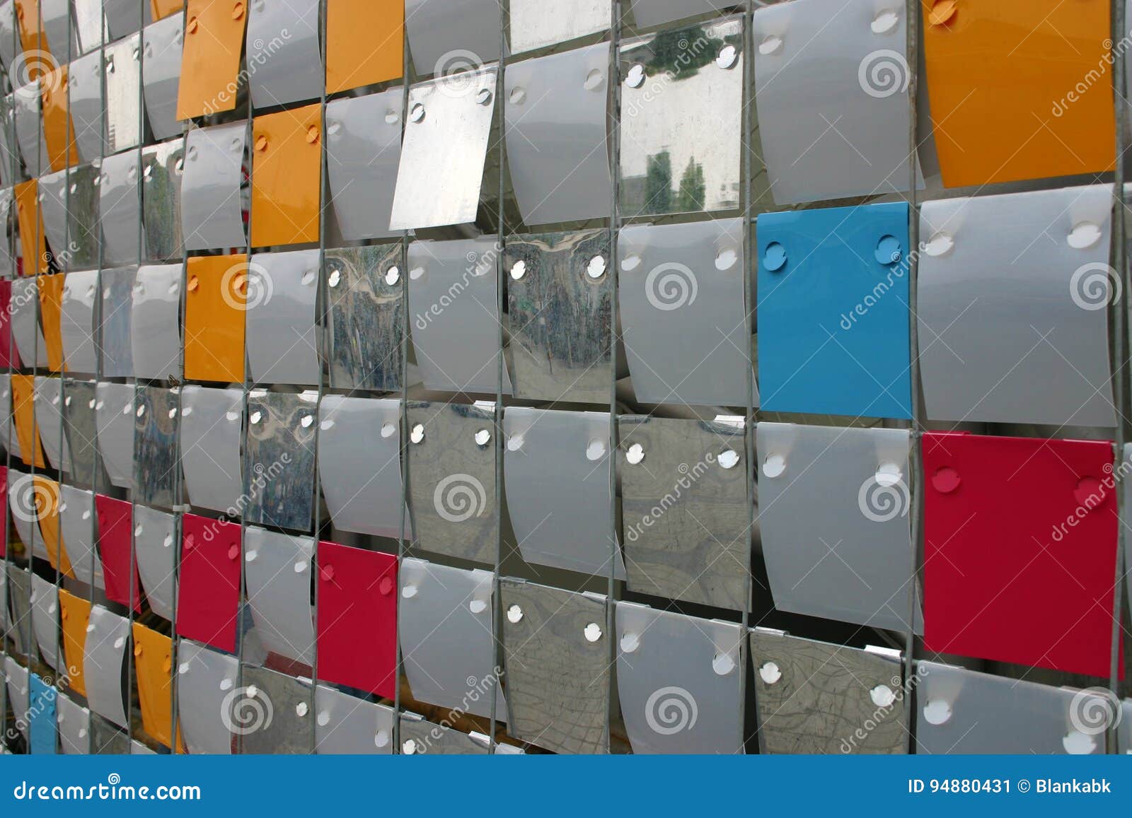 Multi-colored metal panels stock image. Image of multicolored - 94880431
