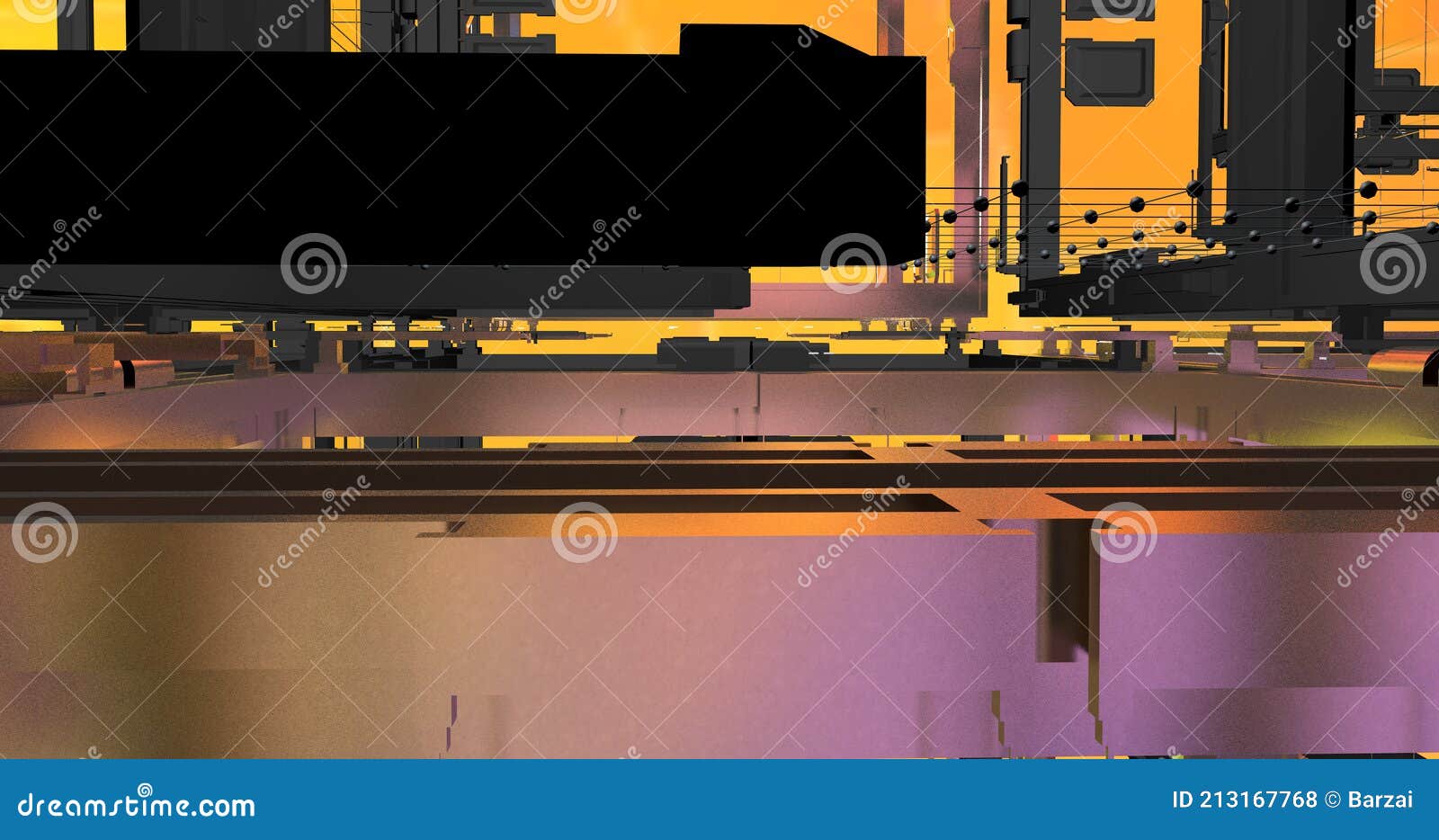 Multi-colored Metalic Building. Stock Illustration - Illustration of ...