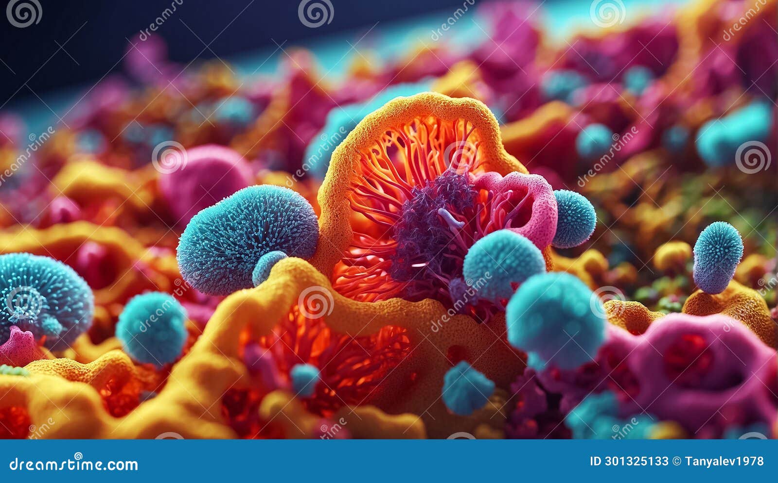 Multi-colored Microorganisms Microbe Infection Bacteria Disease ...