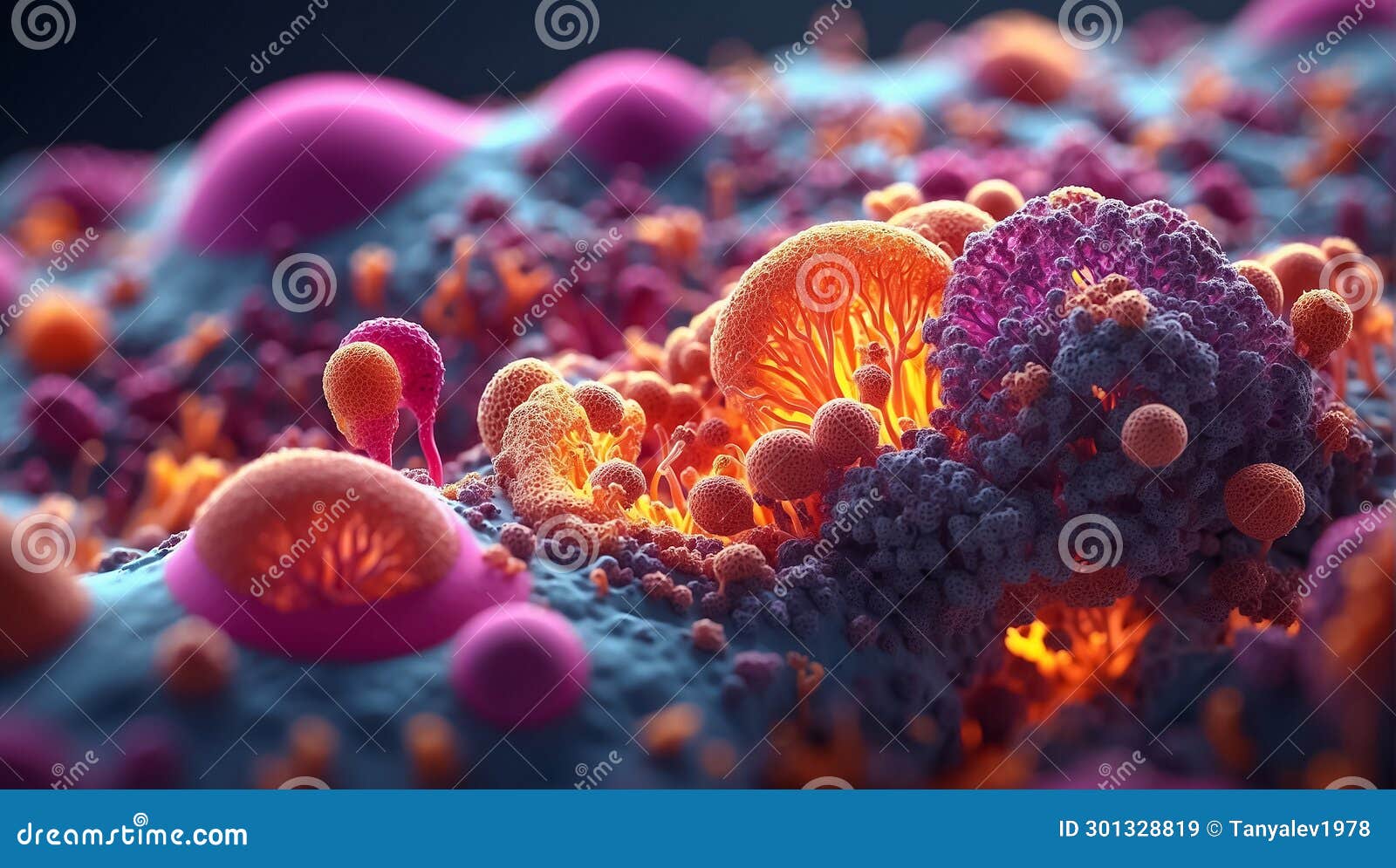 Multi-colored Microorganisms Microbe Science Bacteria Bacterium ...