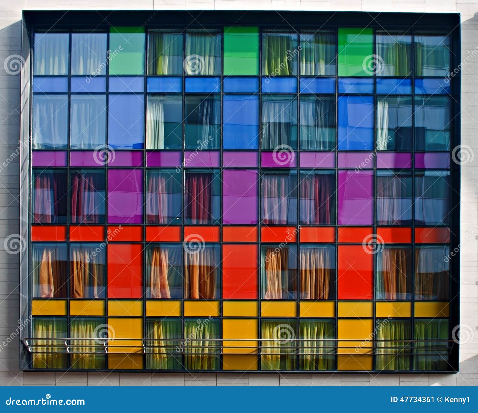 Multi-colored Modern Apartment Building Stock Image - Image of geometry ...