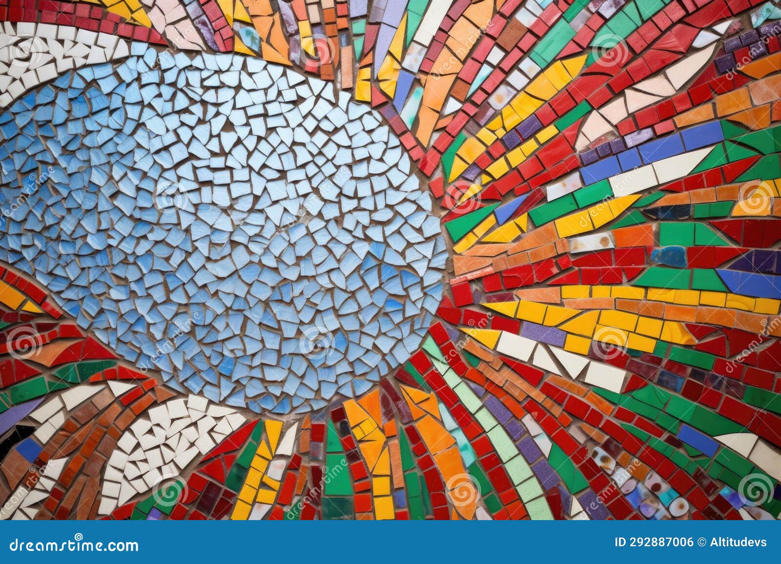 Multi-colored Mosaic Pattern on a Wall Stock Photo - Image of geometric ...