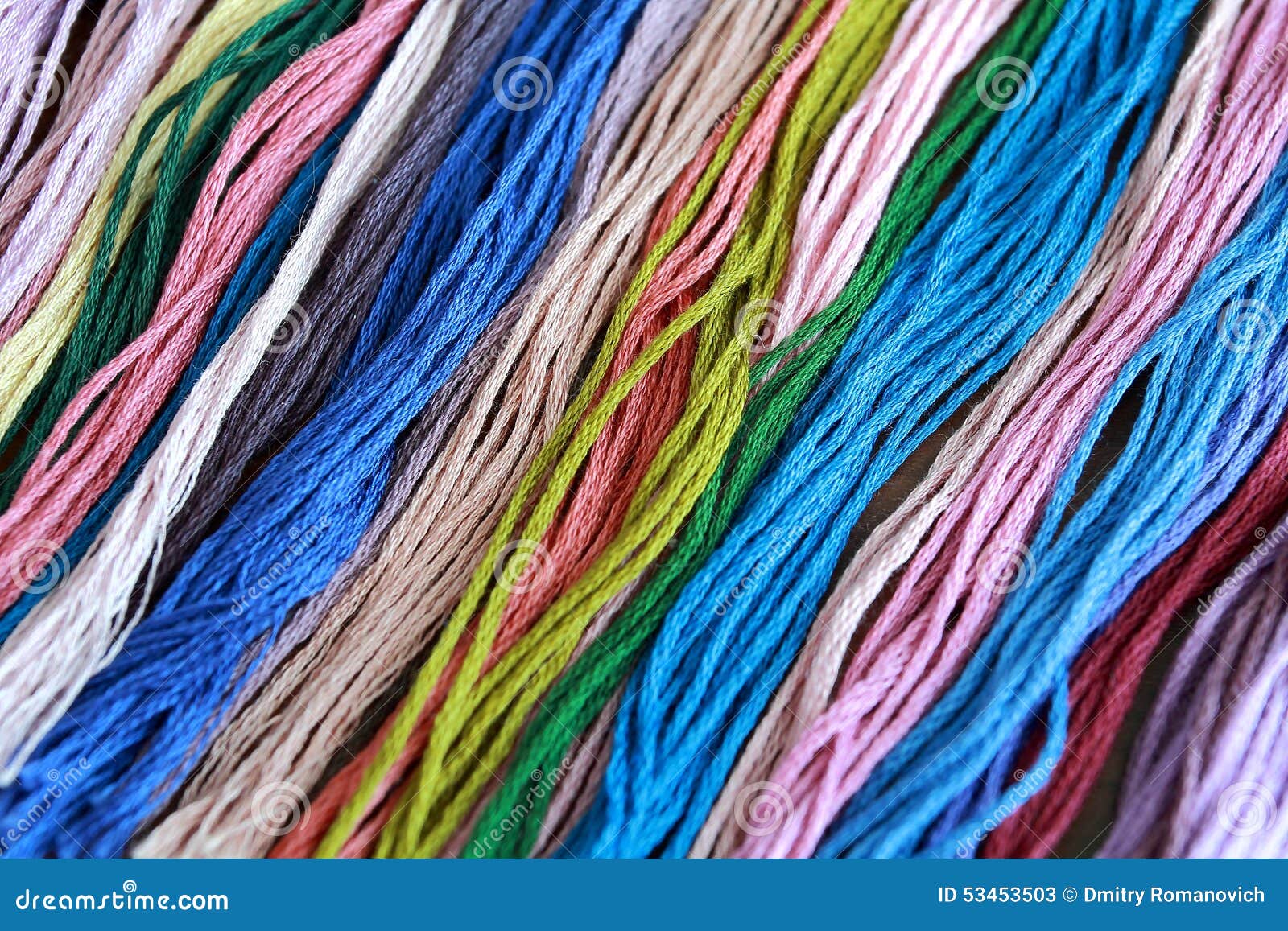 Multi-Colored Mouline Threads Stock Image - Image of hobby, woman: 53453503