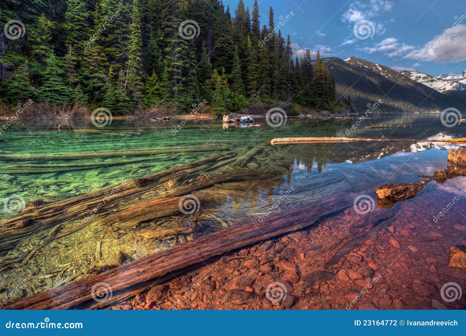 Multi-colored Mountain Lake Stock Photo - Image of turquoise, clear ...