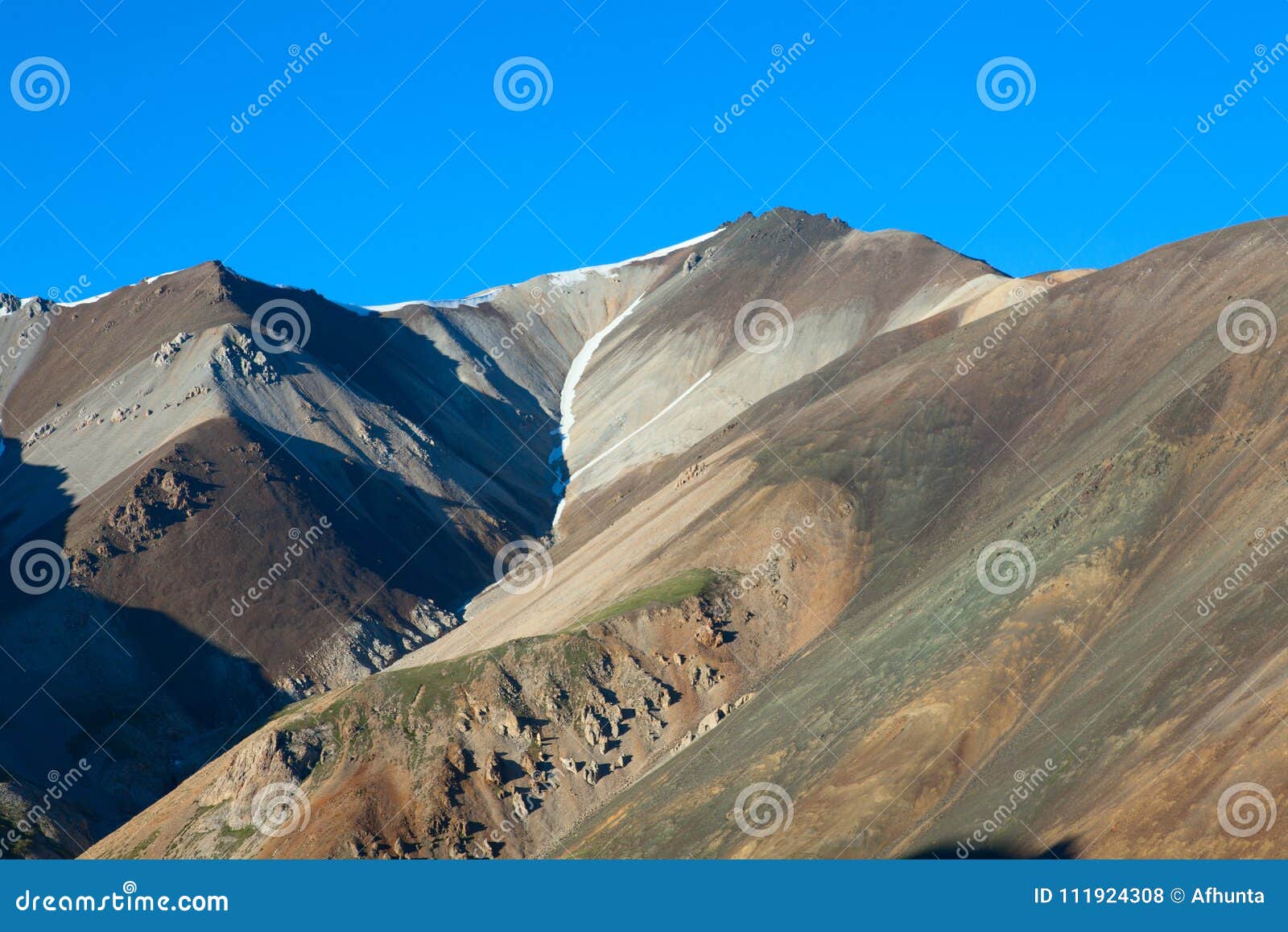 Multi-colored mountains stock photo. Image of ridge - 111924308