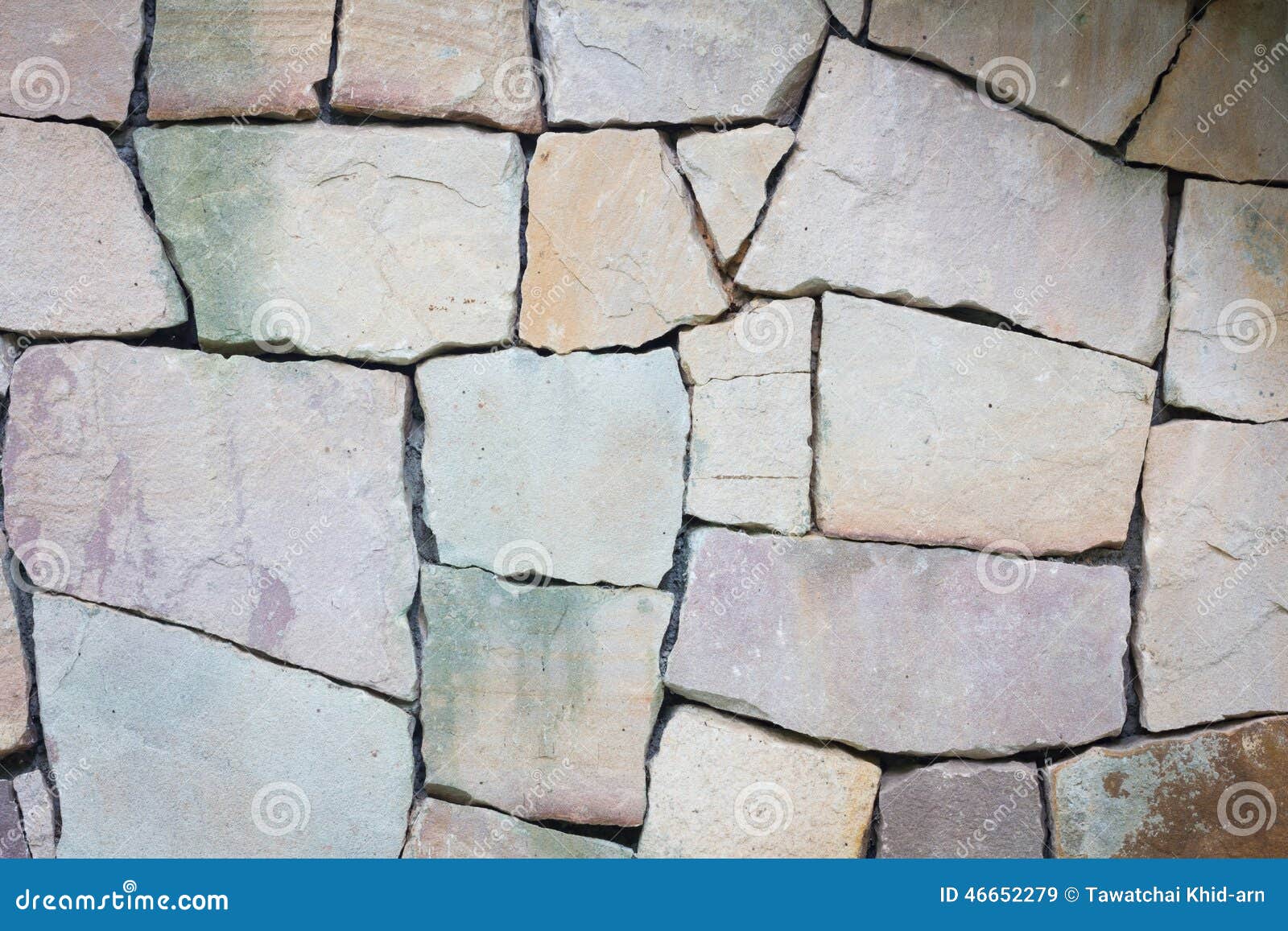 Multi-colored and Multi-sized, Pale Rocks Wall Grunge Texture Ba Stock ...