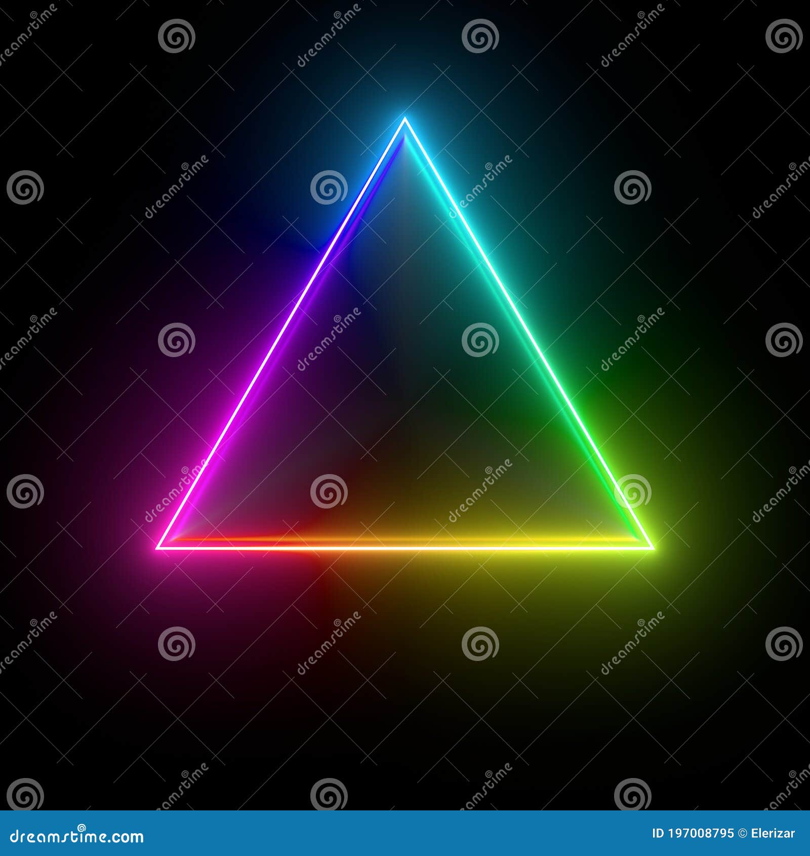 Multi-colored Neon Lamp on a Black Background. Halogen Light Stock ...