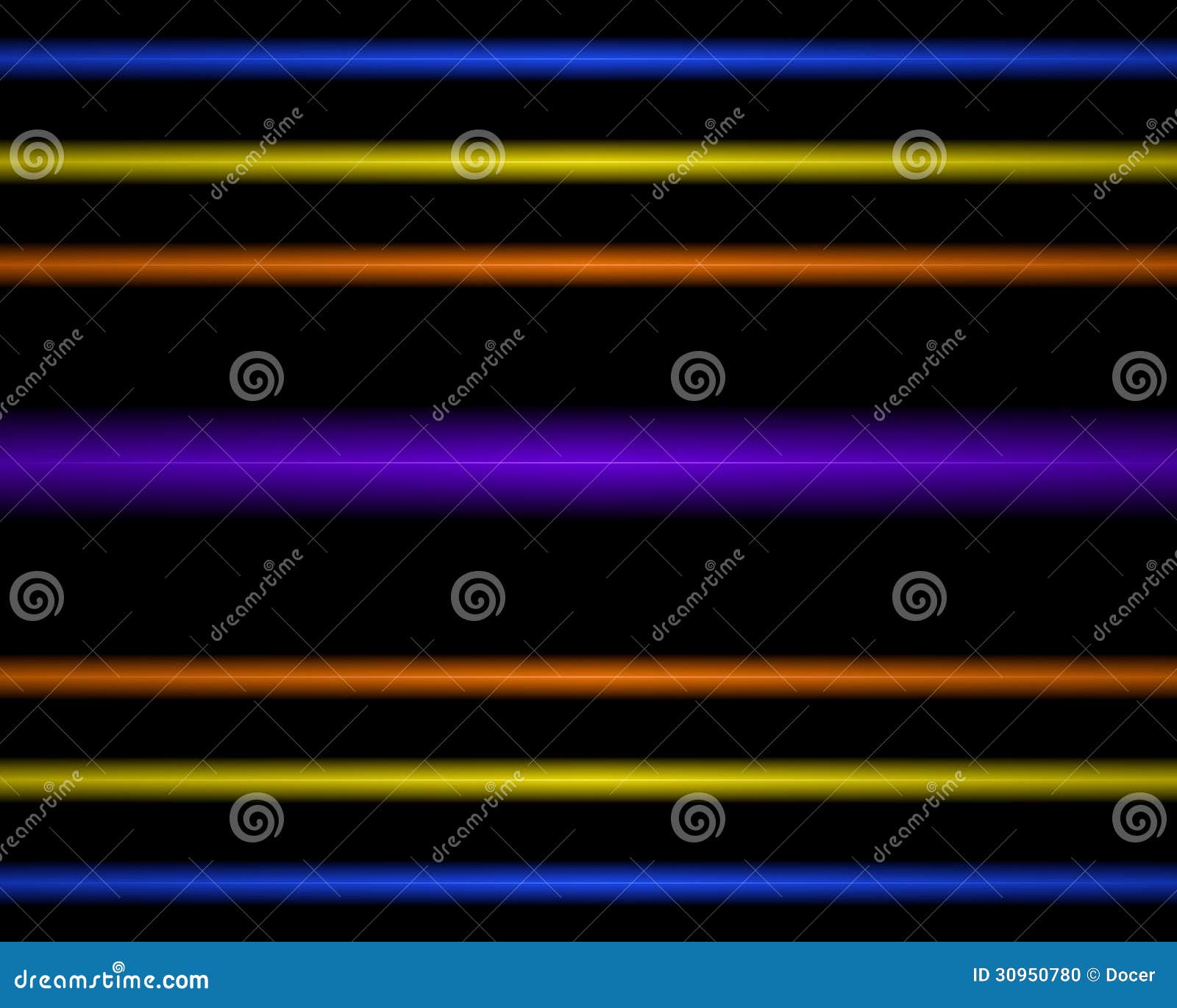 Multi Colored Neon Light Lamp. Straight Horizontal Lines Stock ...
