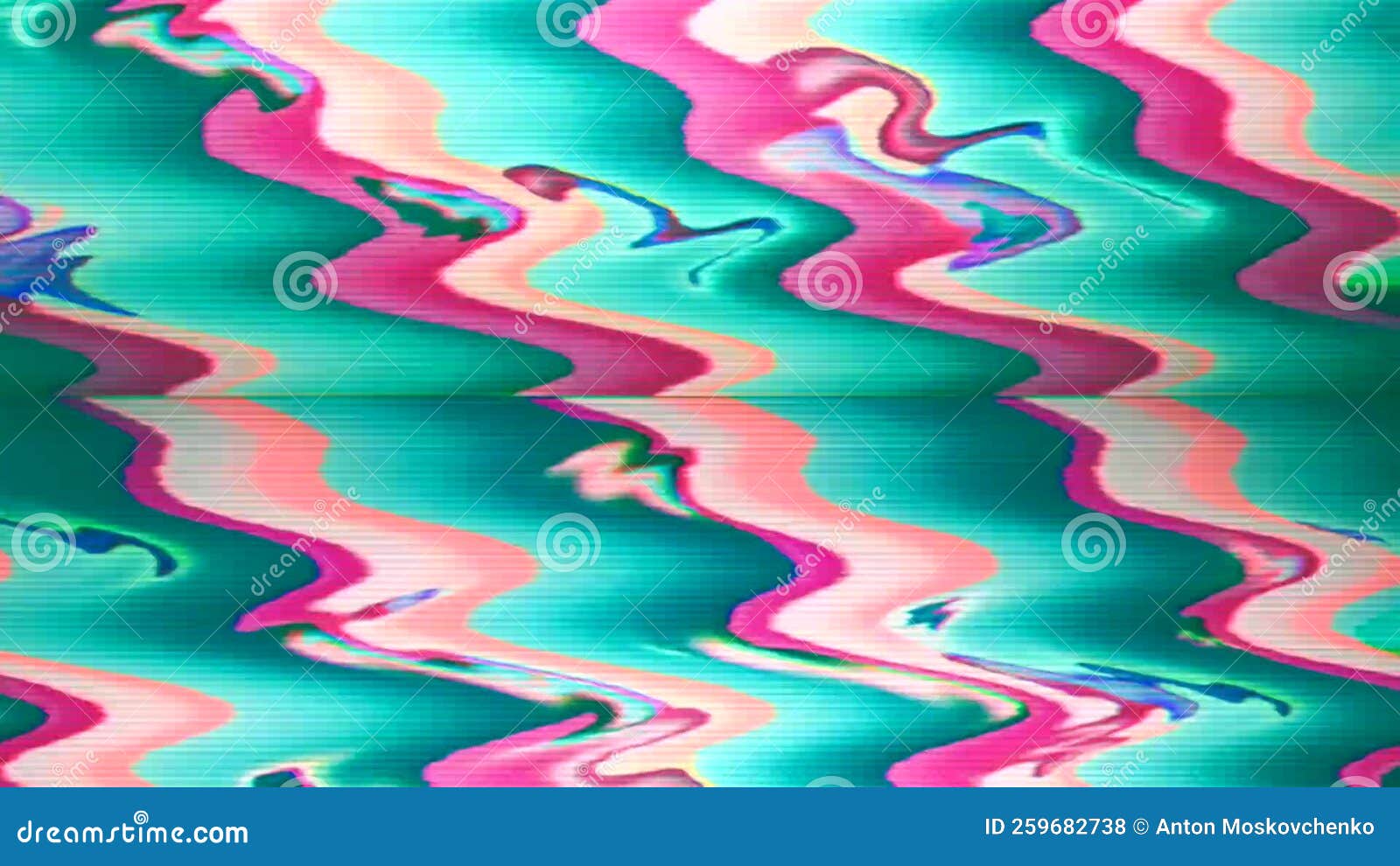 Multi-colored Noisy Bad Tv Effects, Interference Sci-fi Dreamy ...