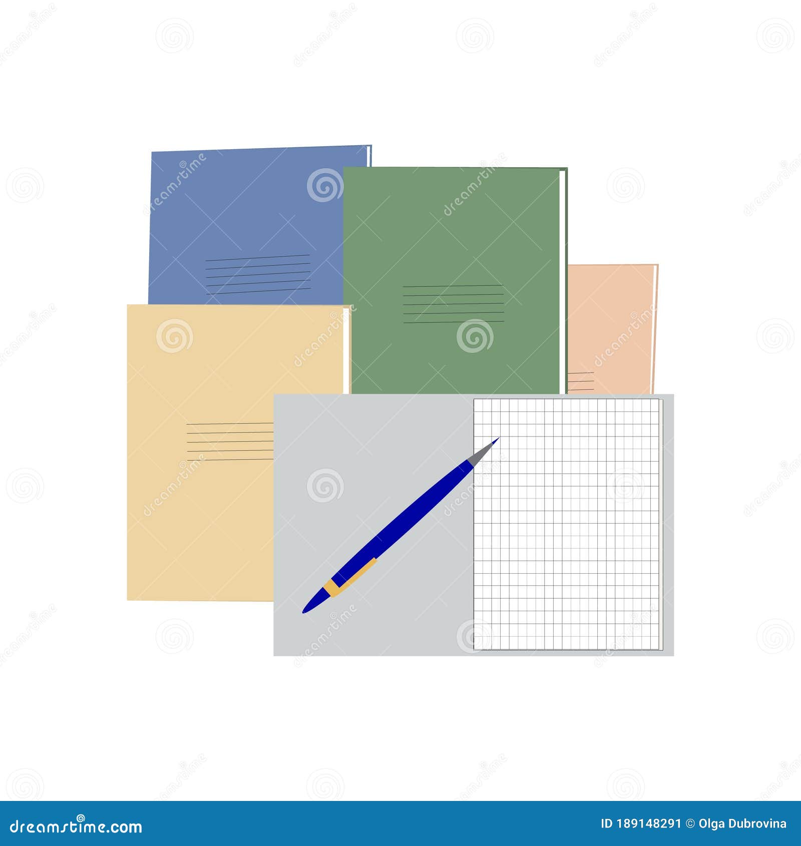 Multi-colored Notebooks, Accessories for Study. Back To School Stock ...