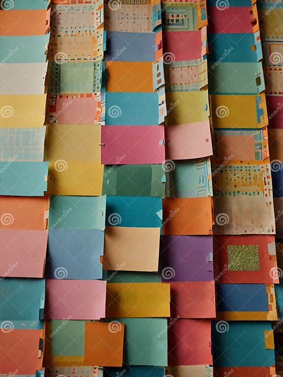 Multi-colored Notes for Writing Stock Illustration - Illustration of ...