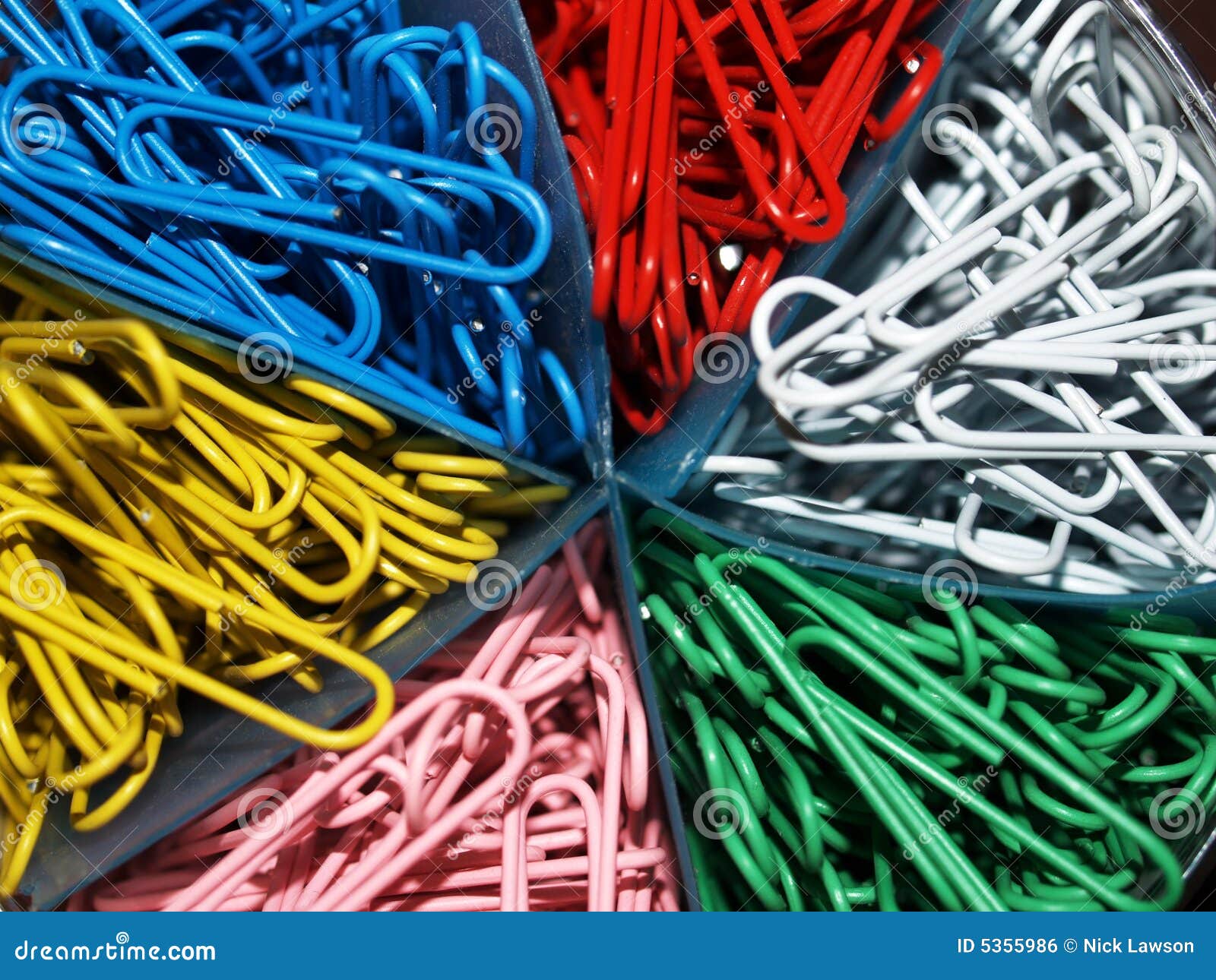 Multi-colored Office Paper Clips Stock Photo - Image of yellow, white ...