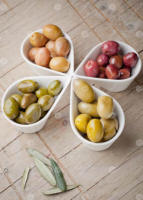 Multi colored olives stock image. Image of vegetarian - 24325913