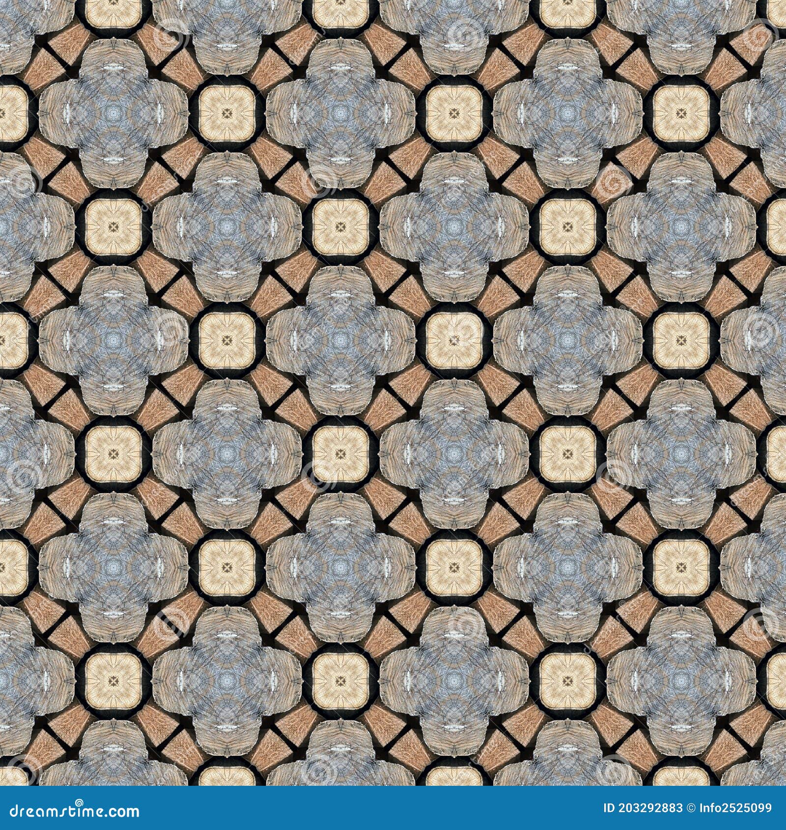 Design of Motive Pattern with Wood, Stars and Abstract Form Inside ...