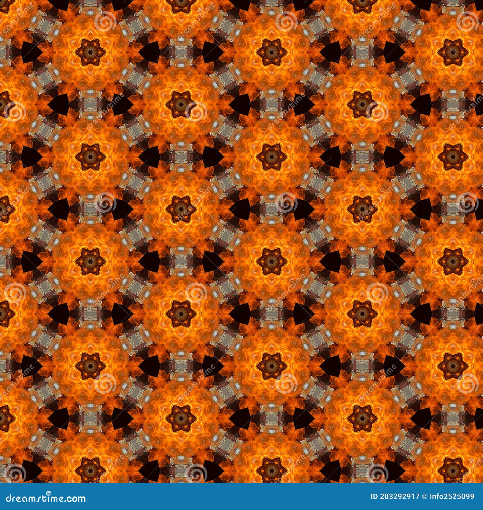 Design of Motive Pattern with Fire, Stars and Abstract Form Inside ...