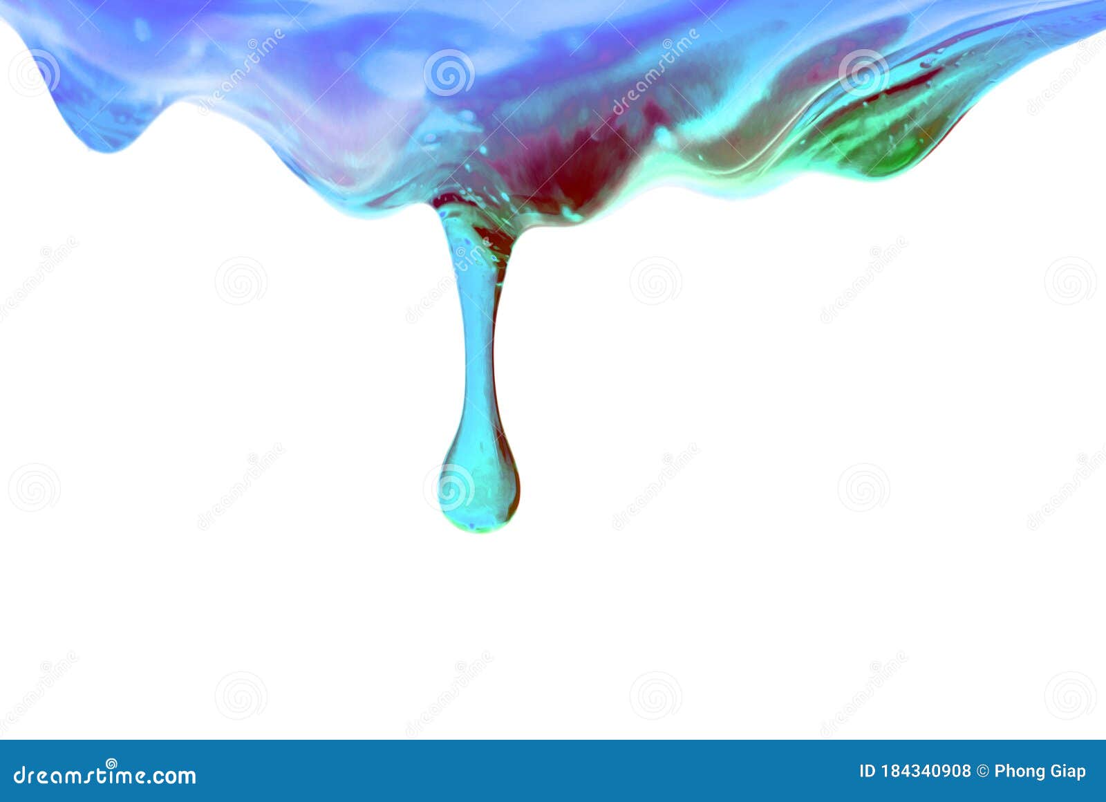 Multi-colored Paint on a White Background. Stock Photo - Image of paint ...