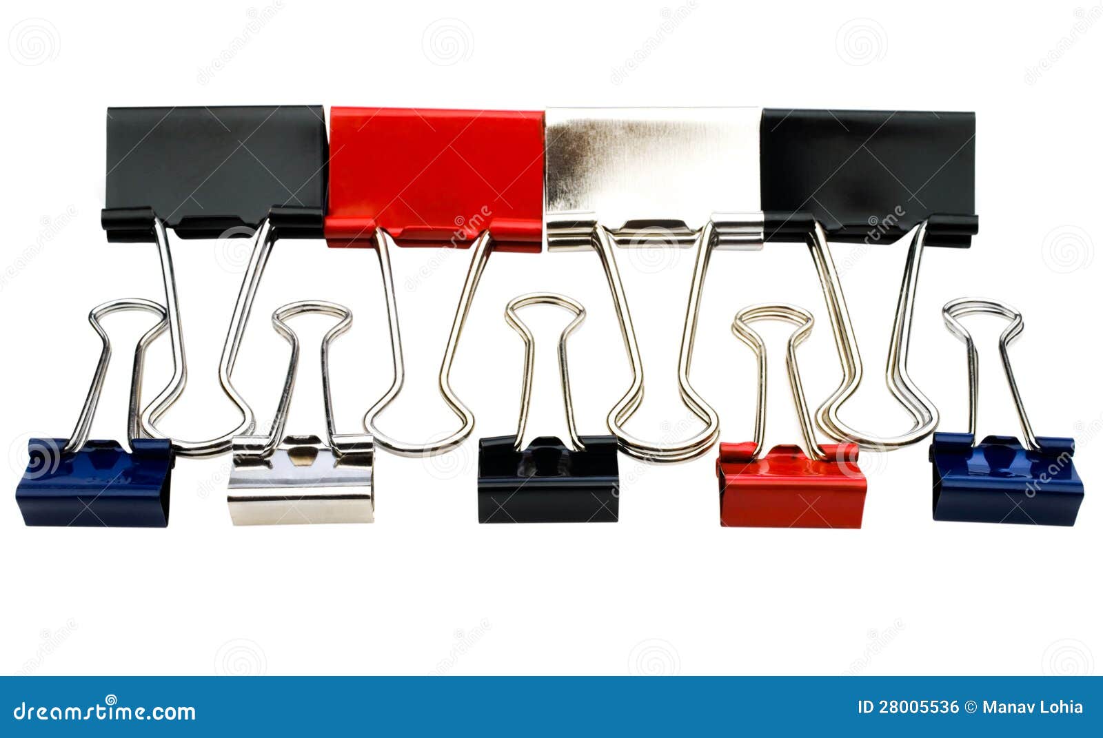 Multi colored paper clips stock photo. Image of fixation - 28005536
