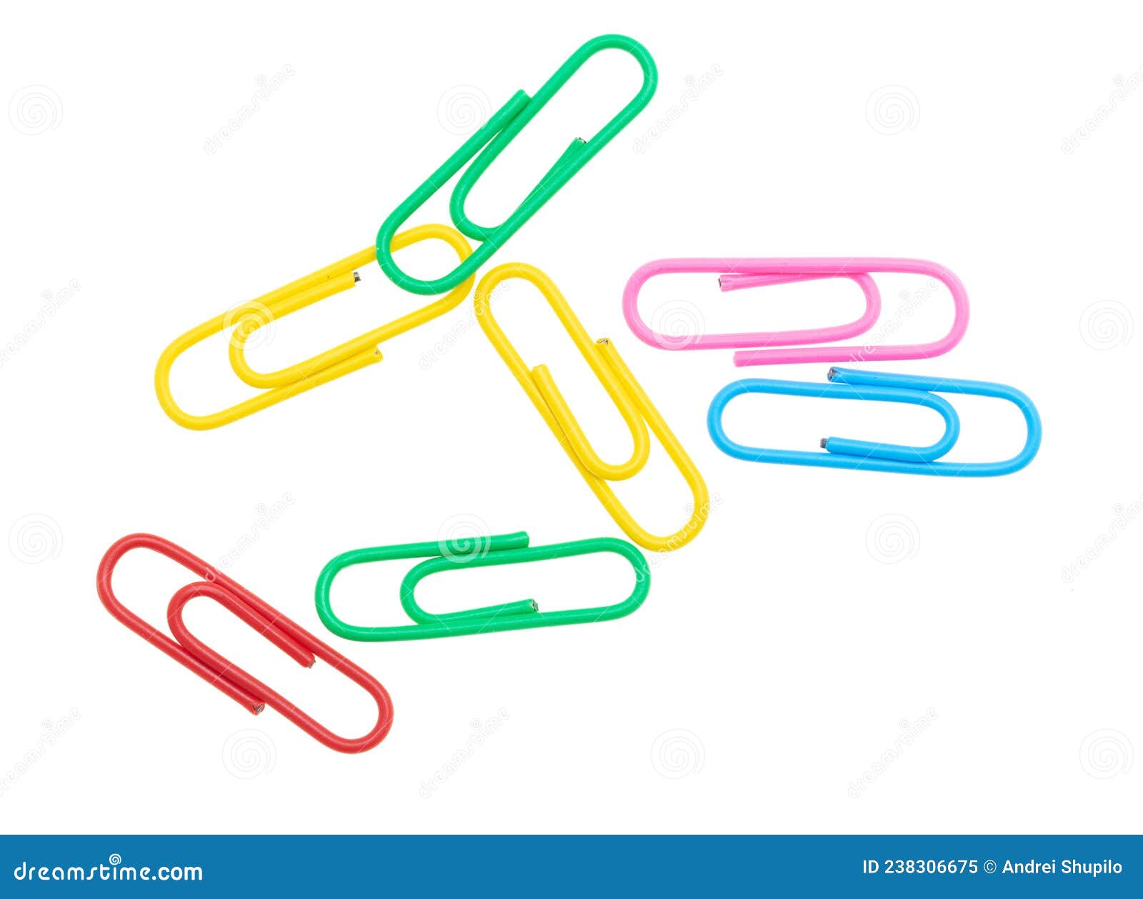 Multi-colored Paper Clips Isolated on a White Stock Image - Image of ...