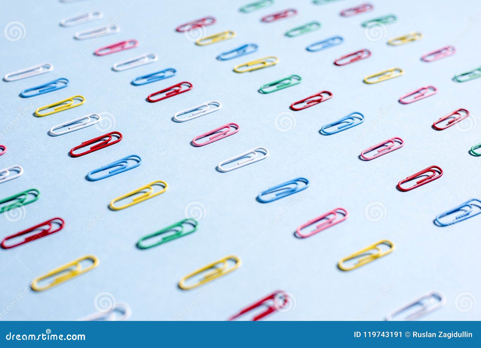 Multi-colored Paper Clips in Row Stock Image - Image of accessory ...