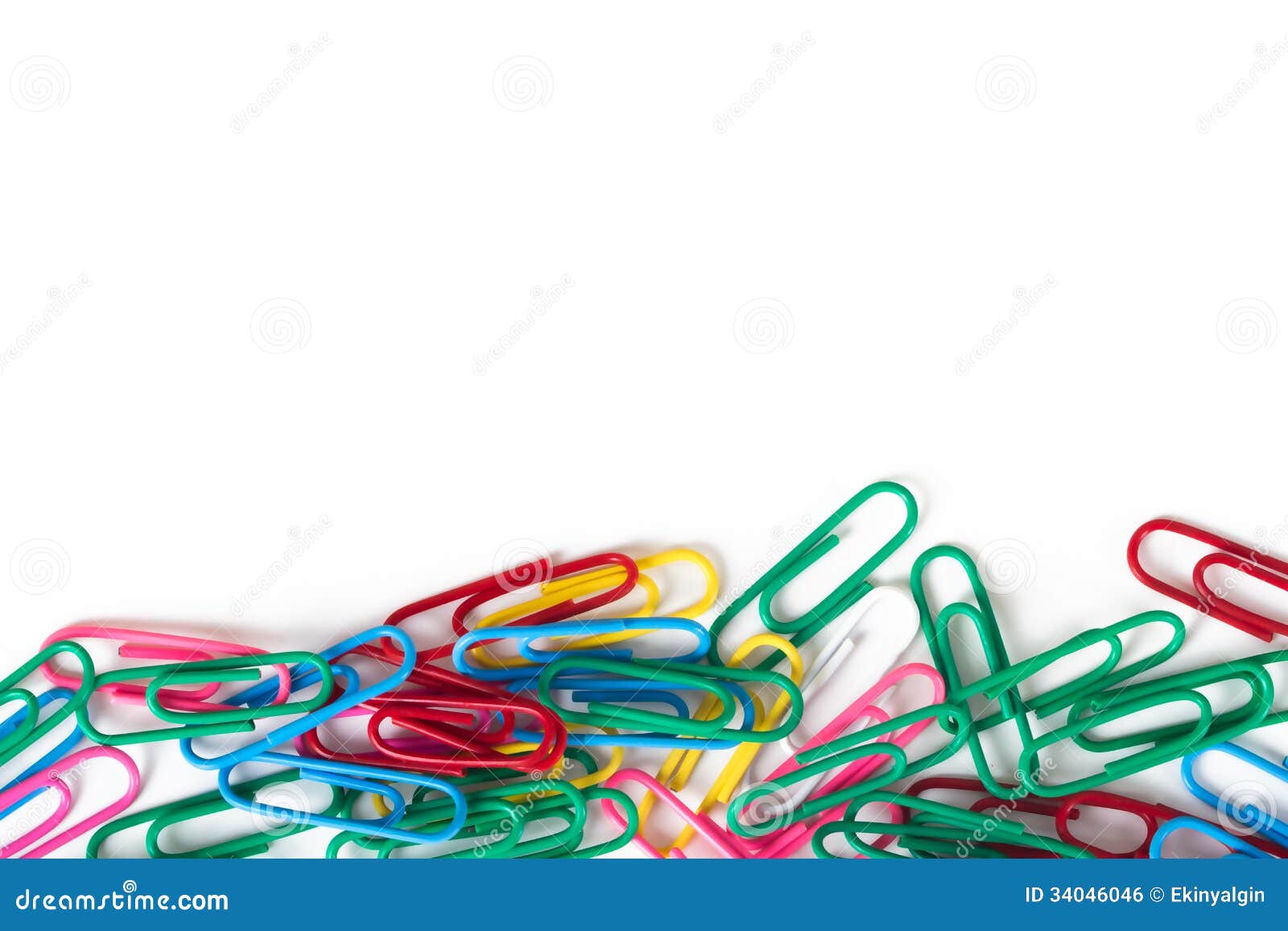 Multi Colored Paper Clips stock photo. Image of label - 34046046