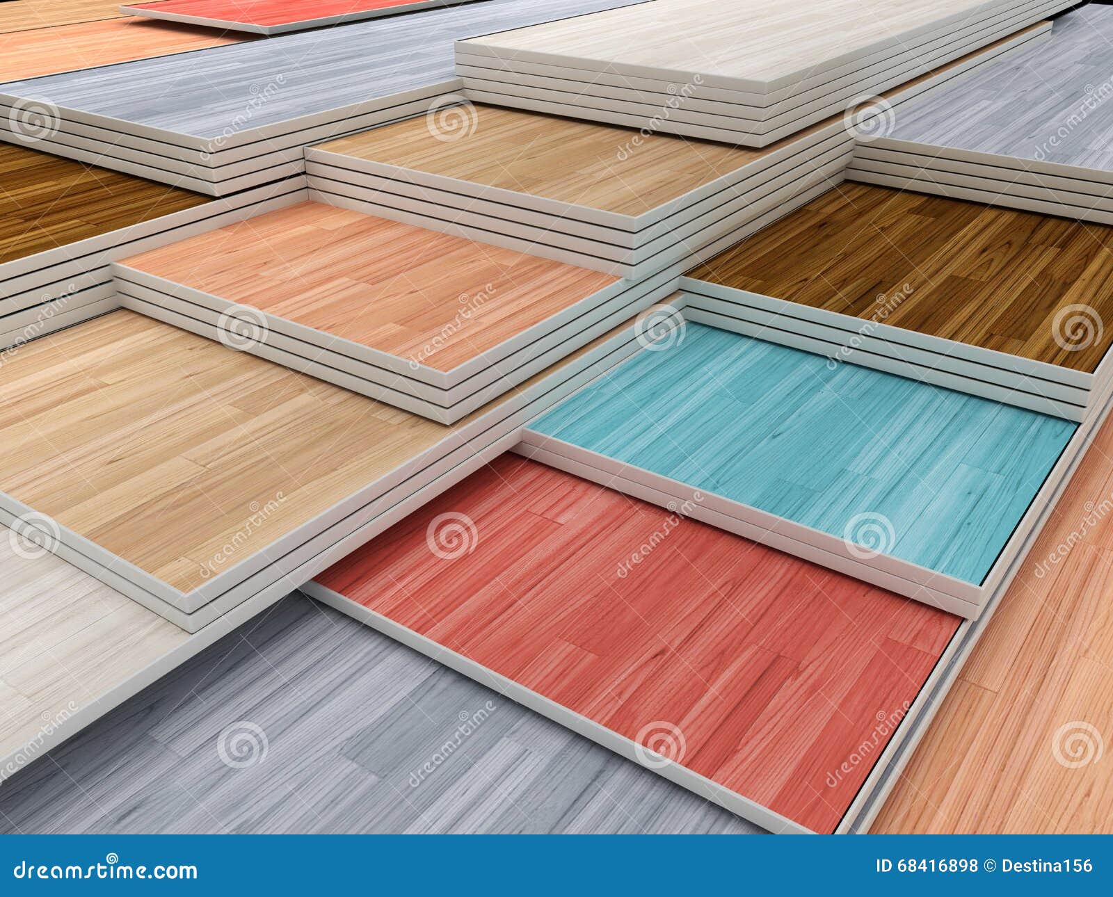 Multi Colored Parquet Flooring Boards Stock Illustration - Illustration ...
