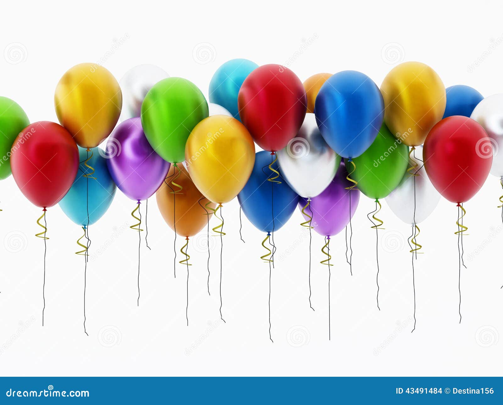 Multi Colored Party Balloons Stock Illustration - Illustration of ...