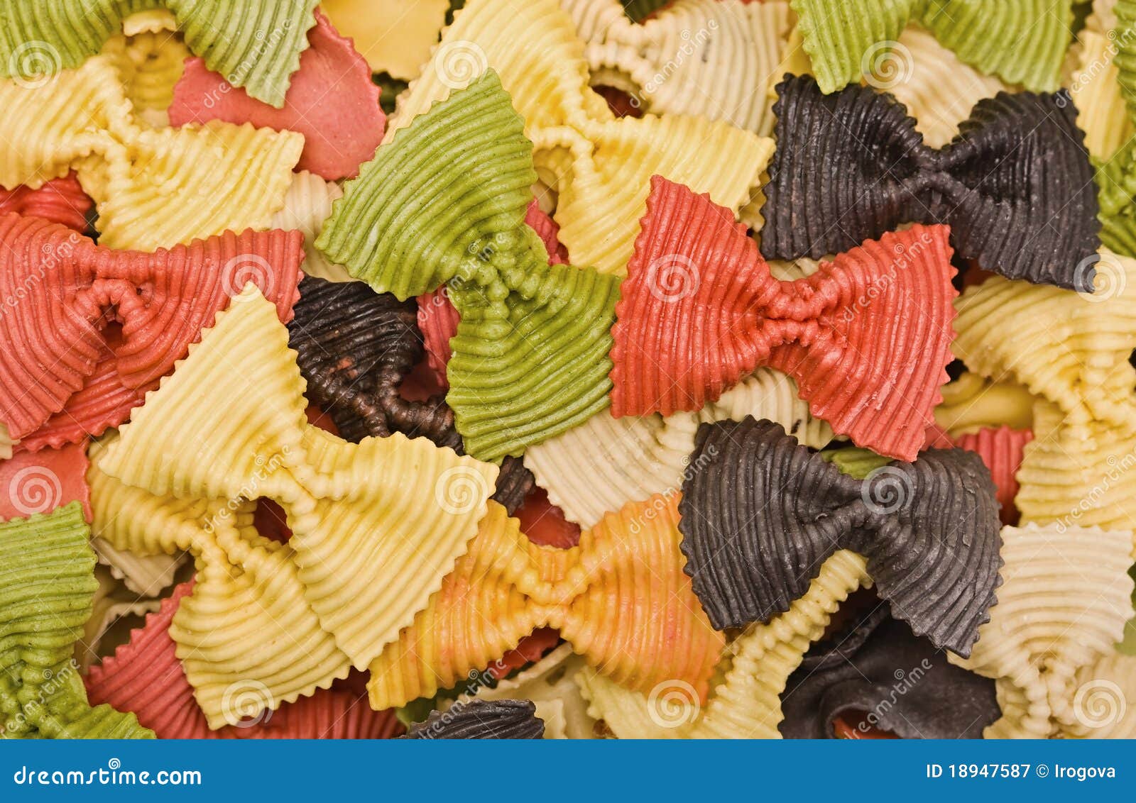 Multi-colored pasta stock image. Image of selection, casarecce - 18947587